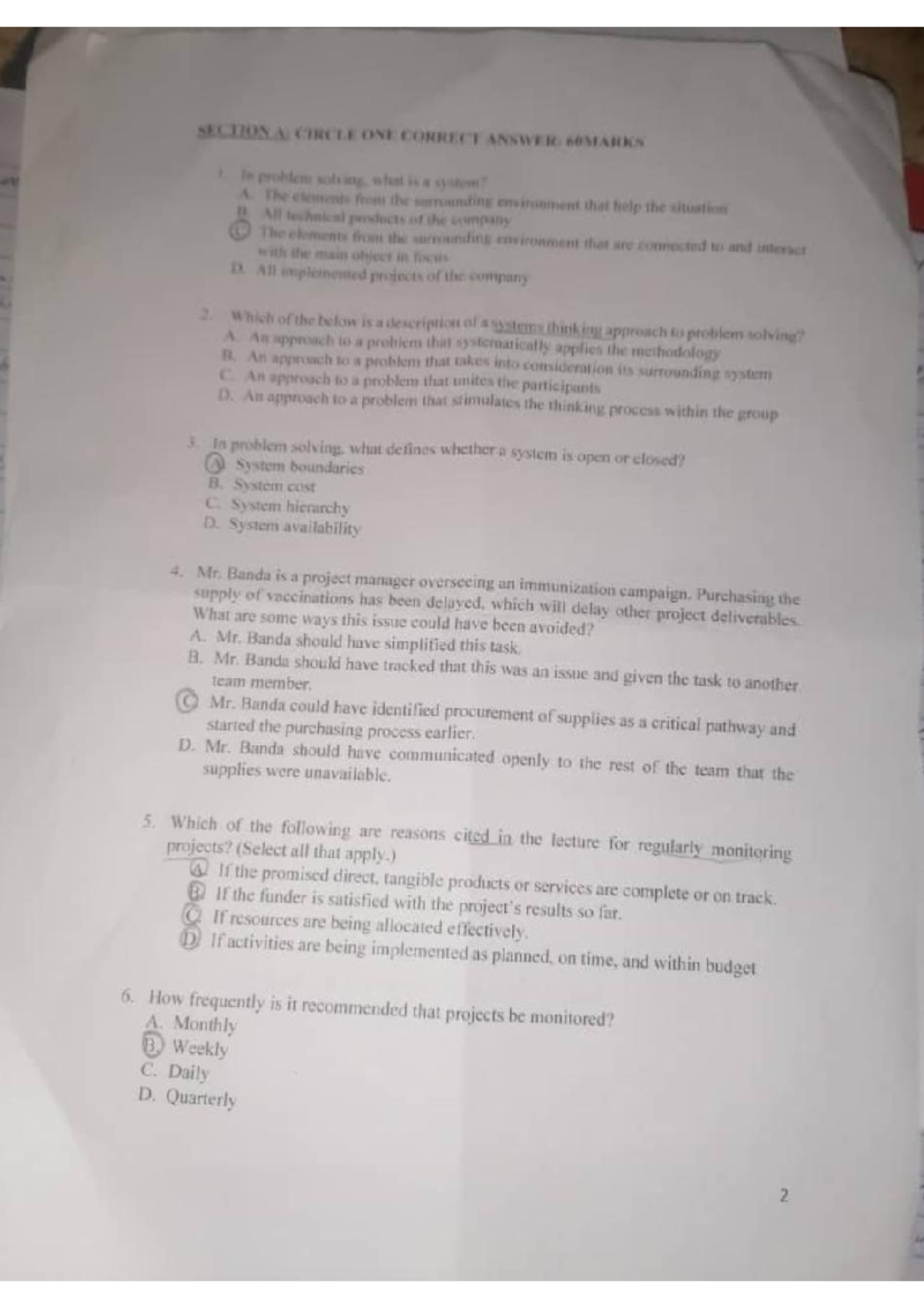Primary health care TEST - Studocu