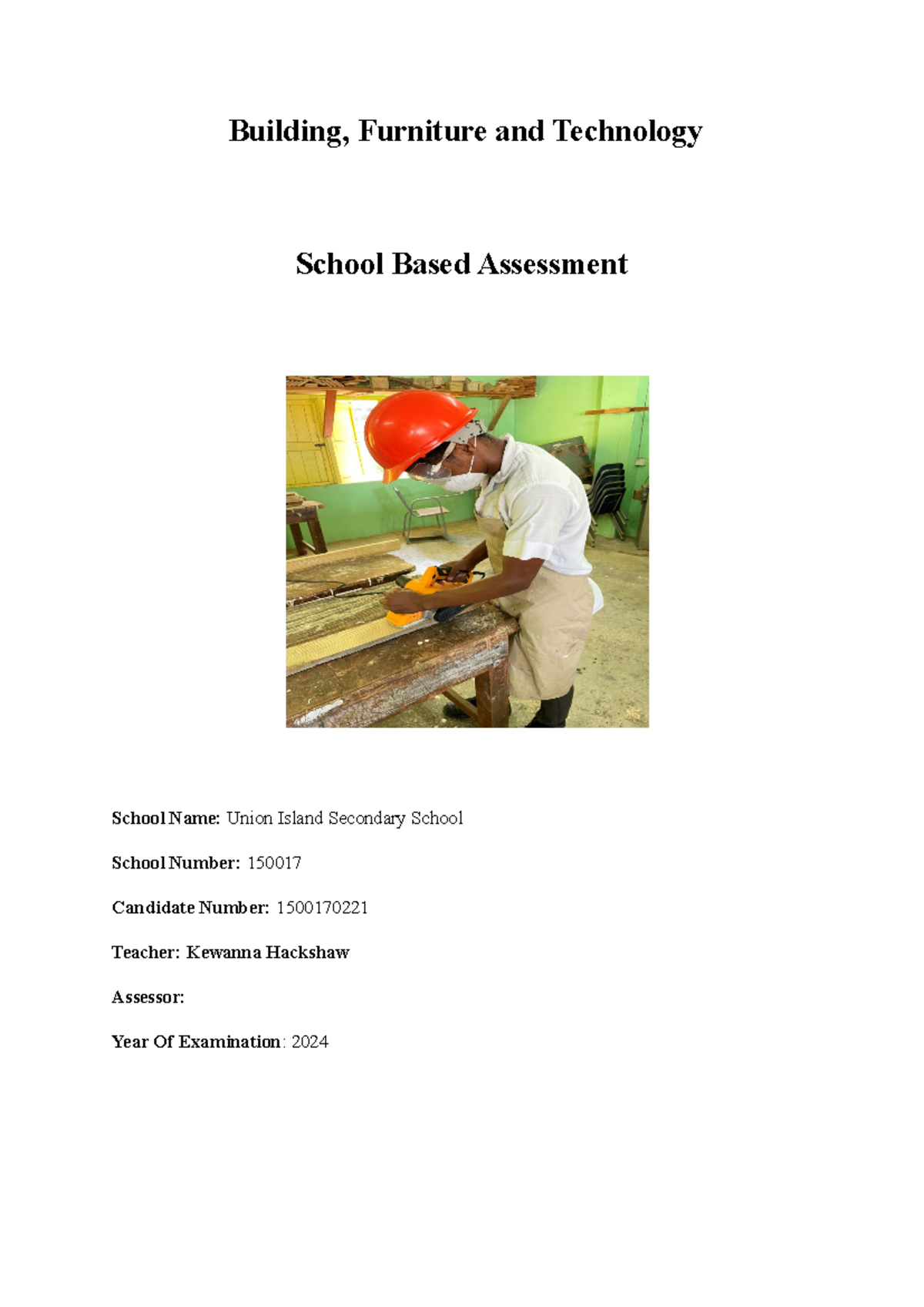 Bft sba2 - sample sba bft - Building, Furniture and Technology School ...