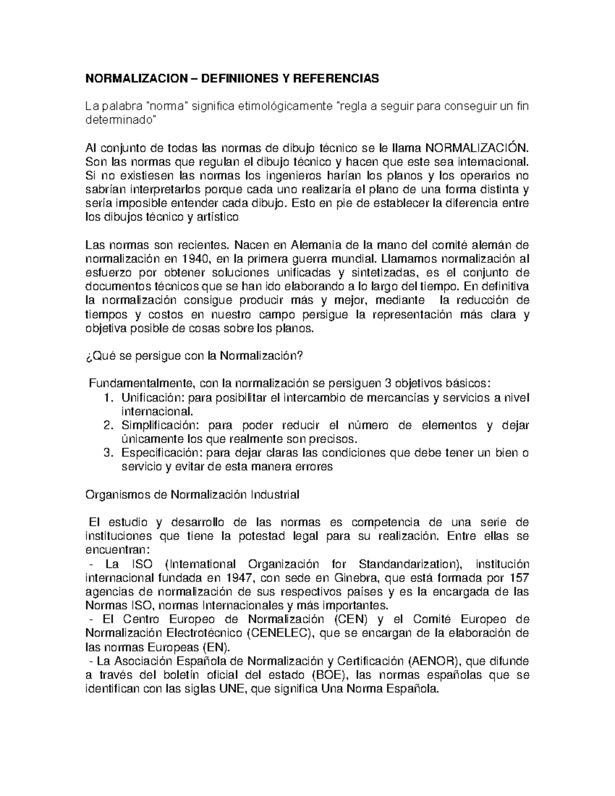 Normalizacion - nor - NORMALIZACION – DEFINIIONES Y REFERENCIAS La ...