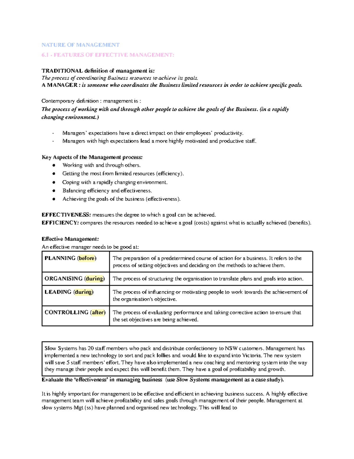 Notes Lessons - Unit 2 of Business studies syllabus dot points ...