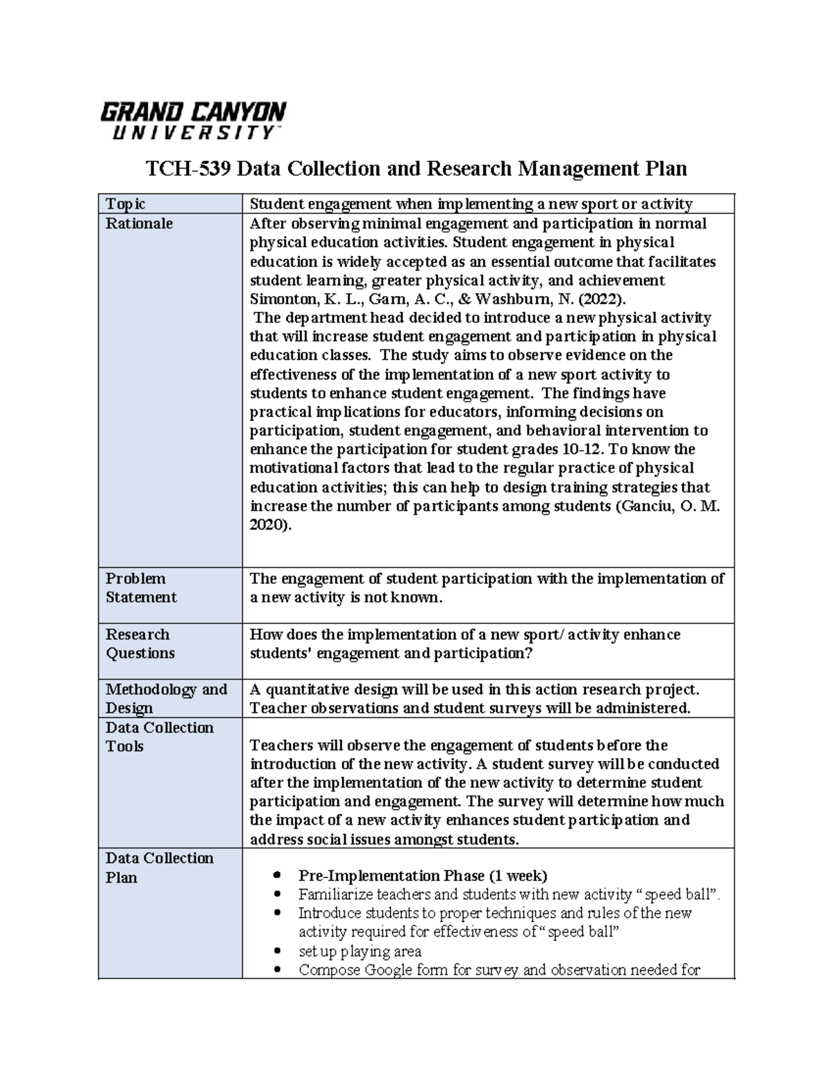 TCH-539 Data Research Plan - TCH-539 Data Collection and Research ...