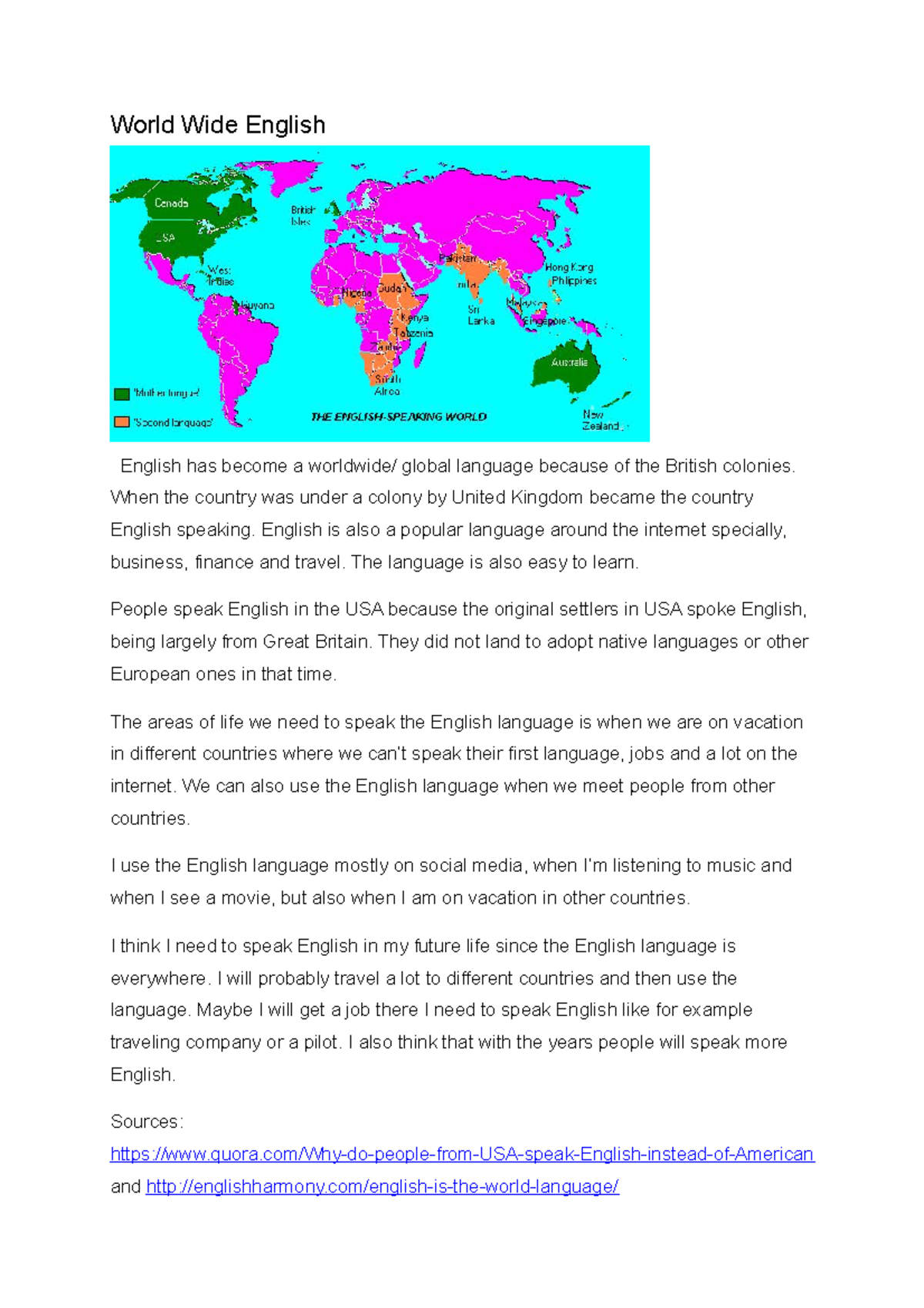 World Wide English - Engelsk - blitt global språk - World Wide English ...