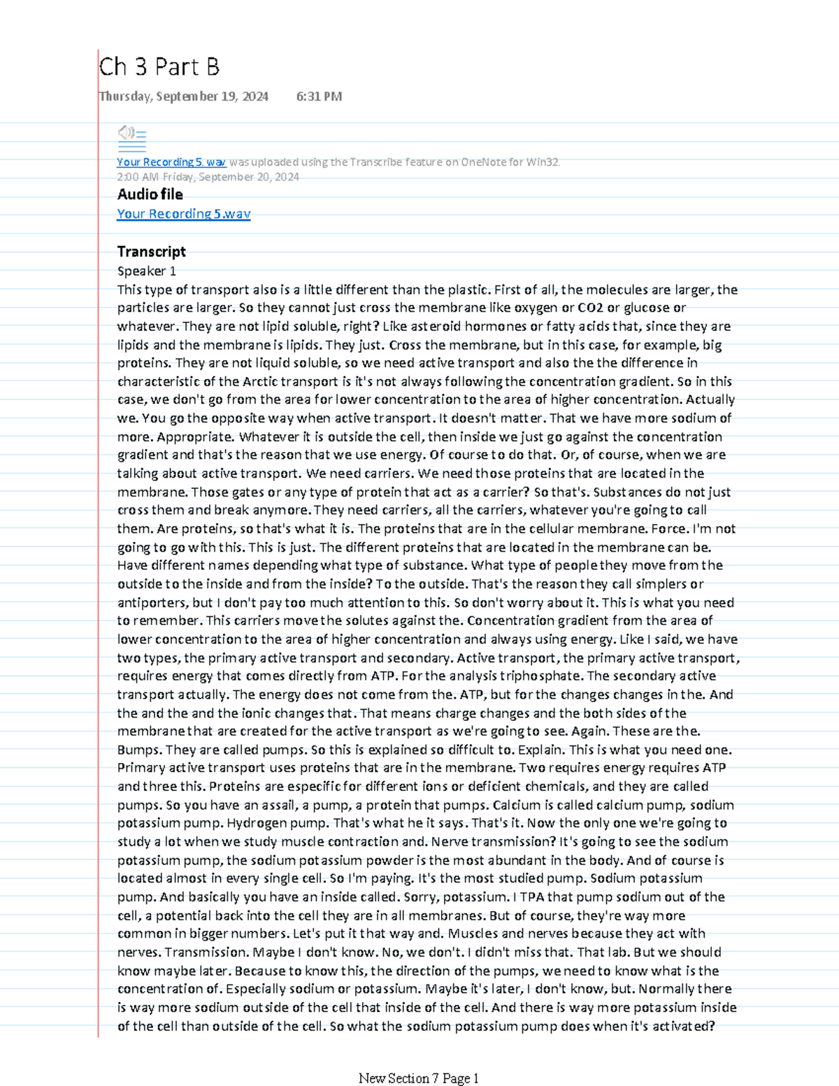 Ch 3 Part B - Chapter 3: Cells: The Living Unit - Your Recording 5 was ...