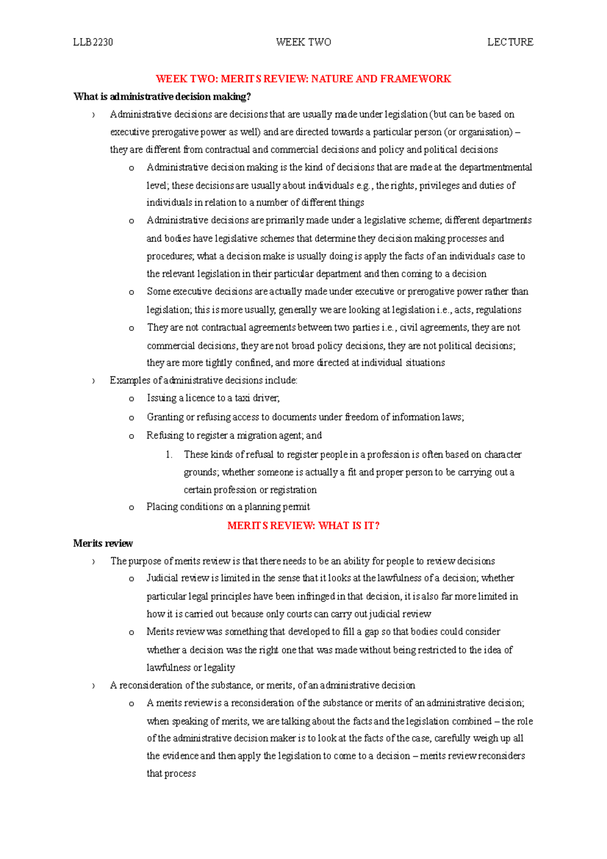 LLB2230 week two lecture - LLB2230 - UOW - Studocu