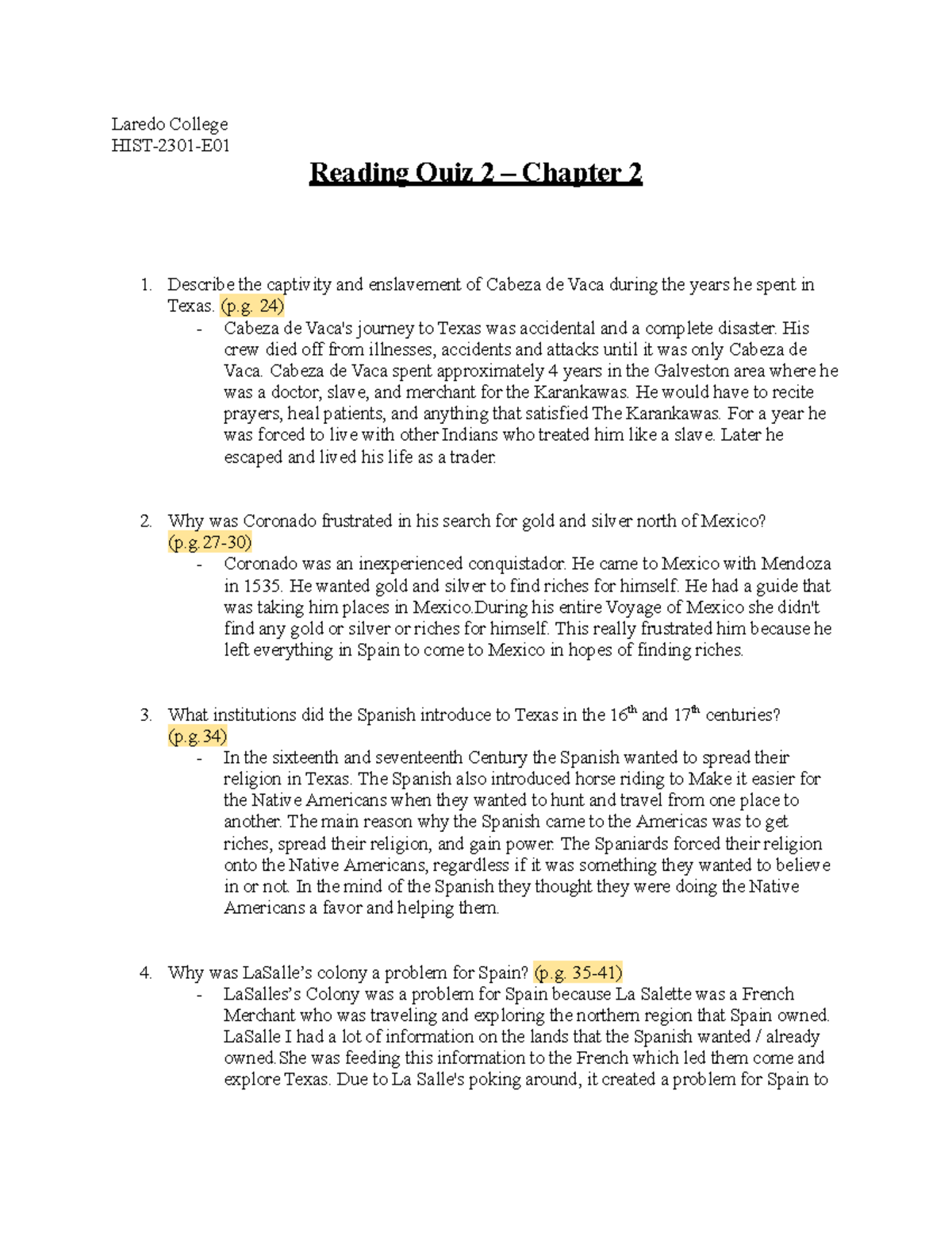 RQ2-C2 - Reading quiz question - HIST 2301 - LC - Studocu