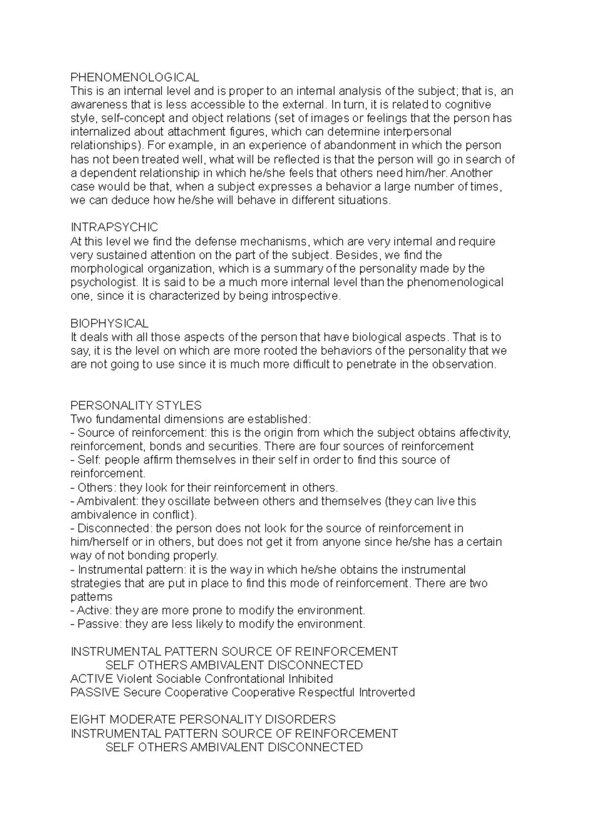 Phenomenological - STUDY NOTES FOR EXAM - PHENOMENOLOGICAL This is an ...