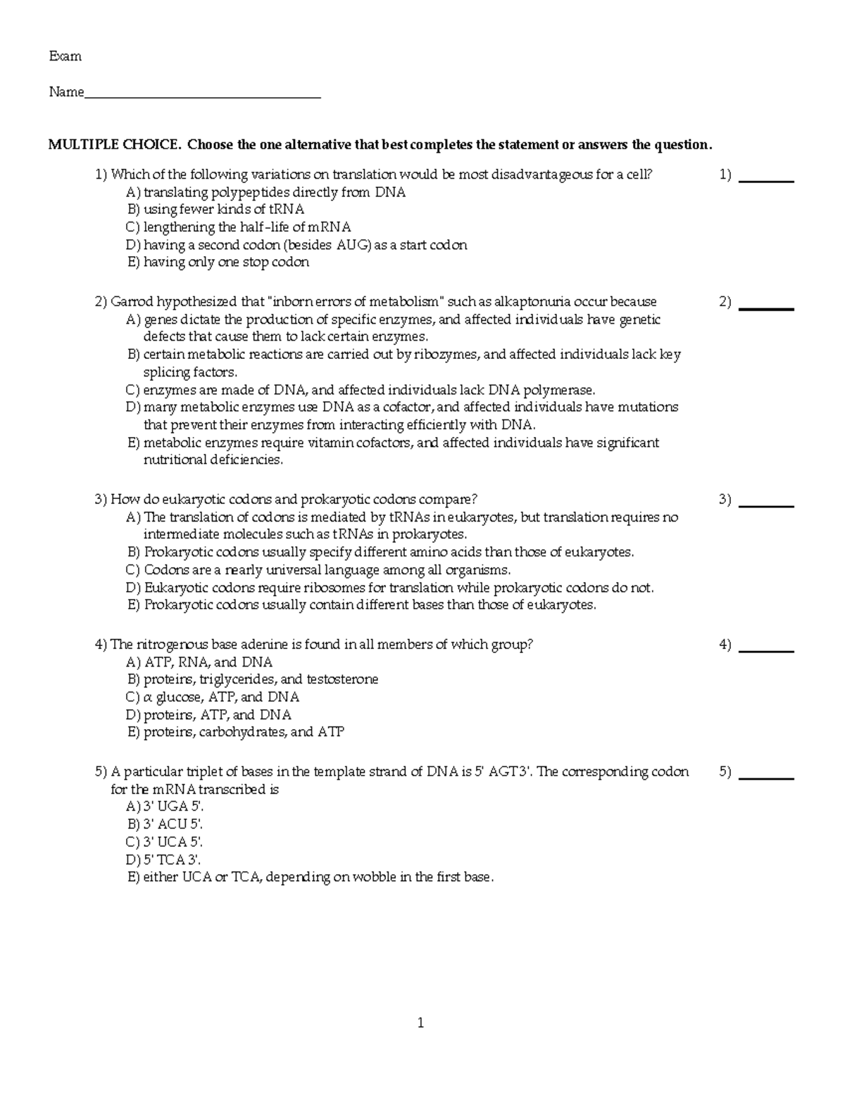 2 TS & TL full, Mut - Practice - Exam Name ...