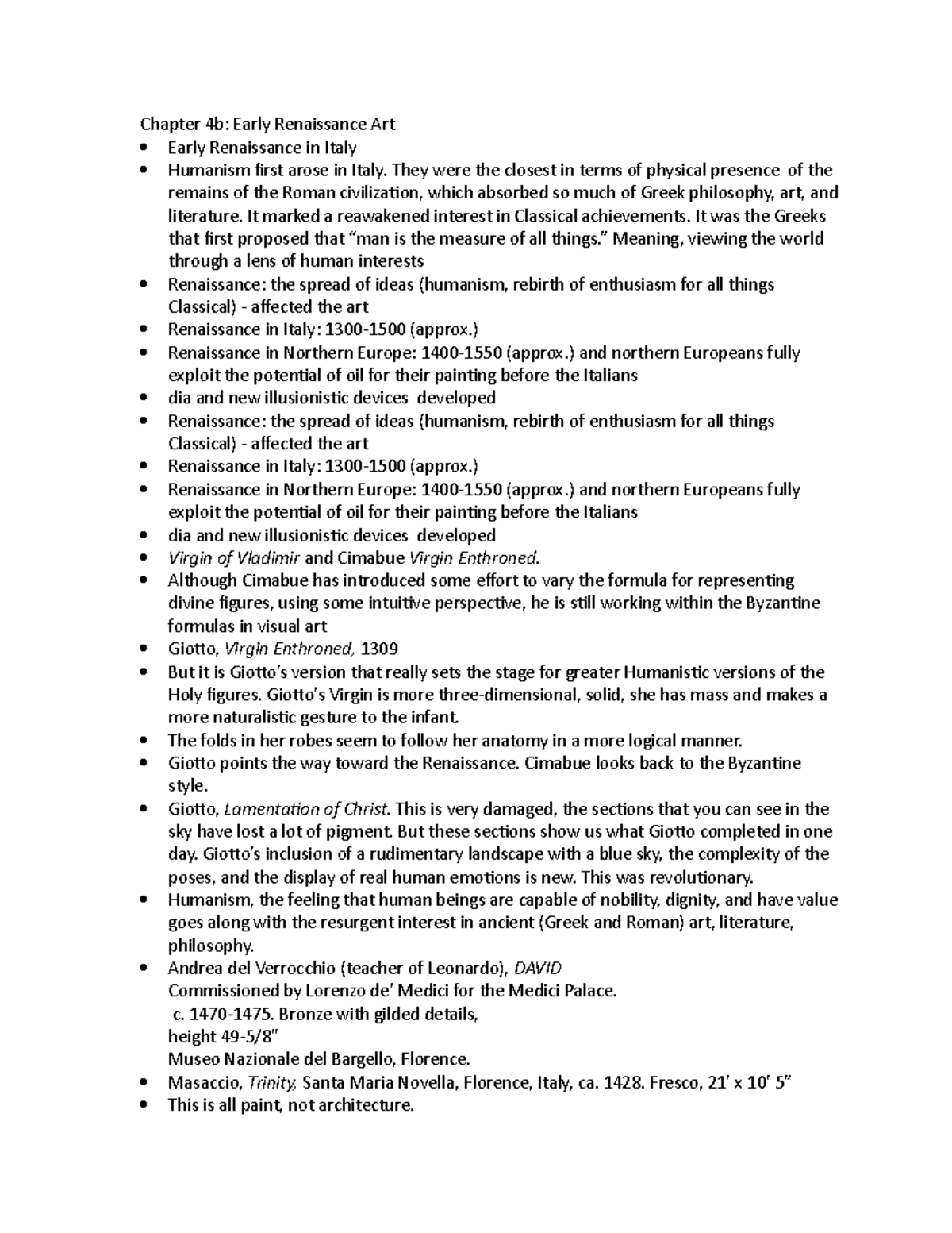 Chapter 4b - Early Renaissance Italy - Chapter 4b: Early Renaissance ...