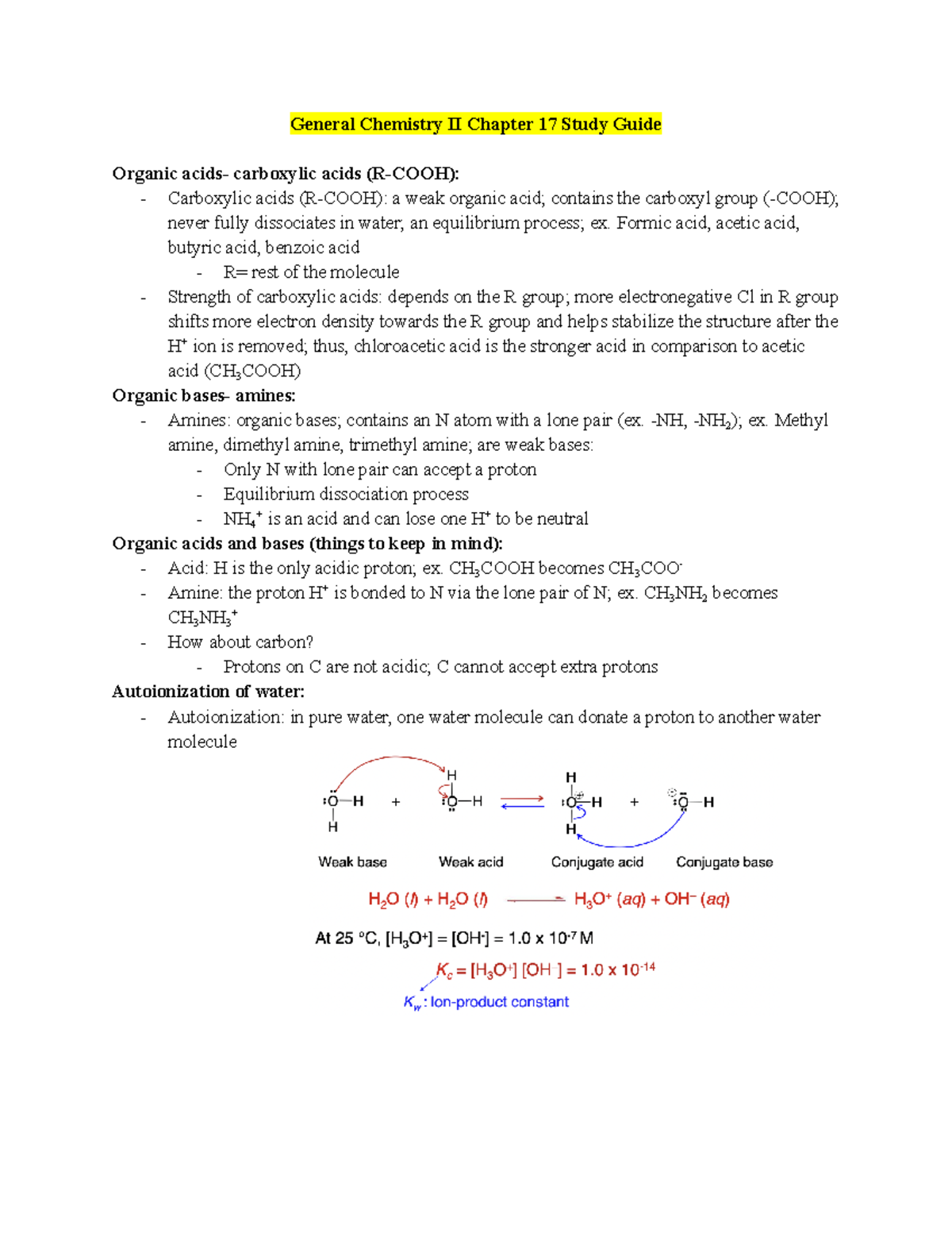 General Chemistry II Chapter 17 Study Guide Pt 3 - General Chemistry II ...