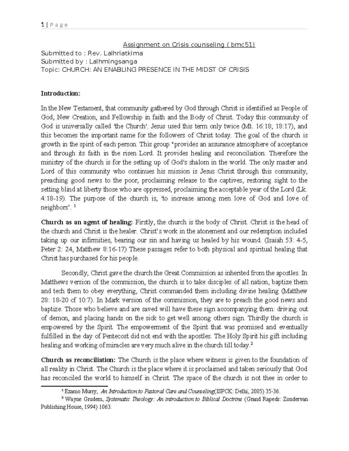 477400270 Church an enabling presence in the midst of crisis ...