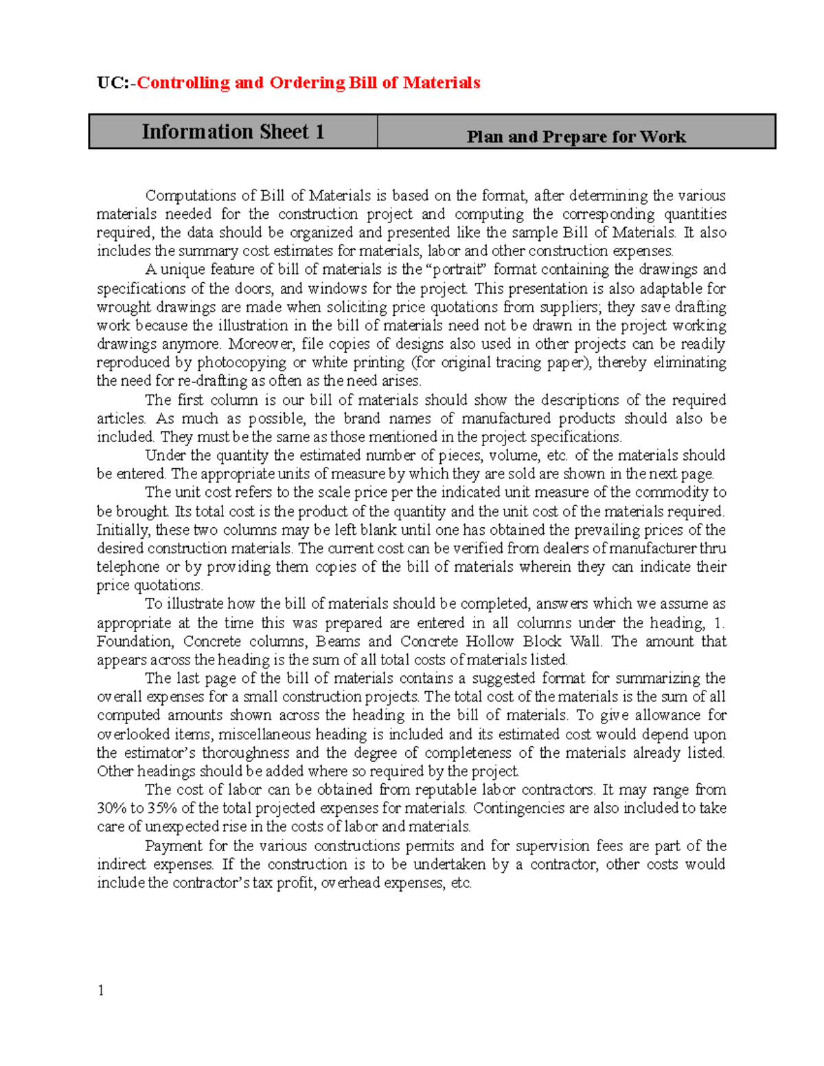 Module 7 - bla bla bla - UC:-Controlling and Ordering Bill of Materials ...