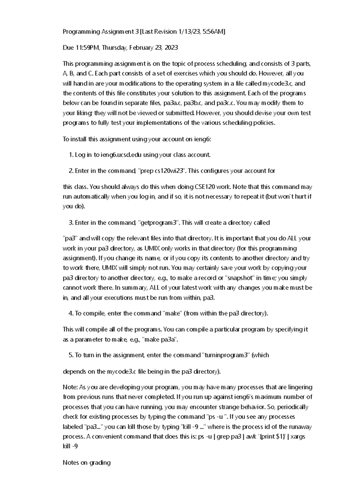 Programming Assignment 3 Each Part Consists Of A Set Of Exercises Which You Should Do However