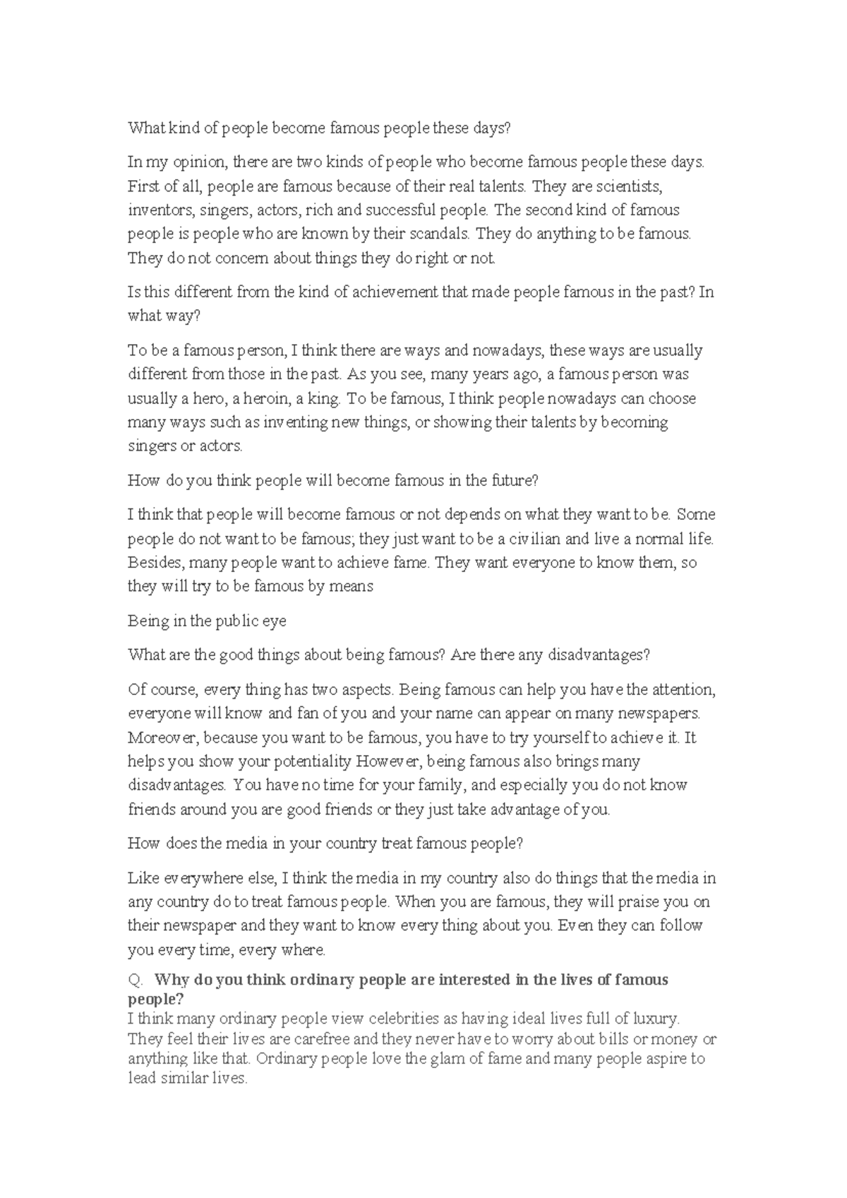 Celebrities - review - What kind of people become famous people these ...