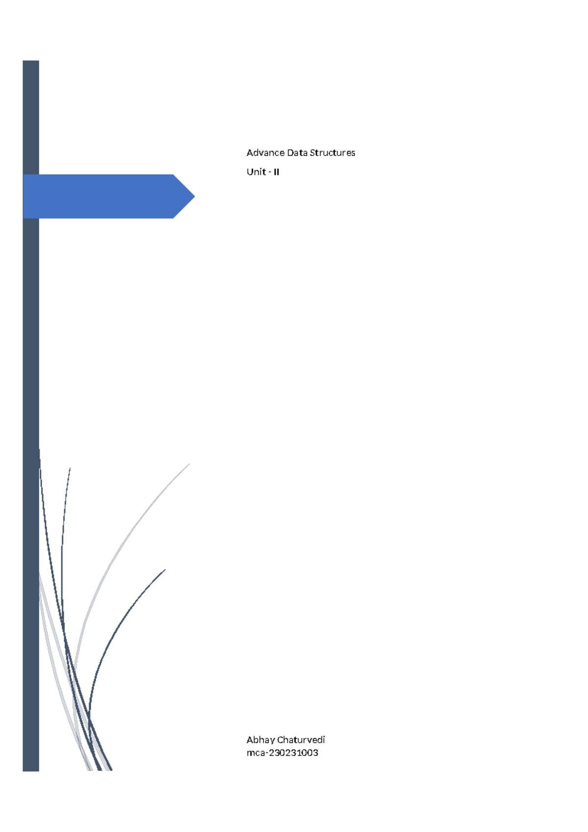 Advance Data Structure Advance Data Structures Unit Ii Abhay 5054
