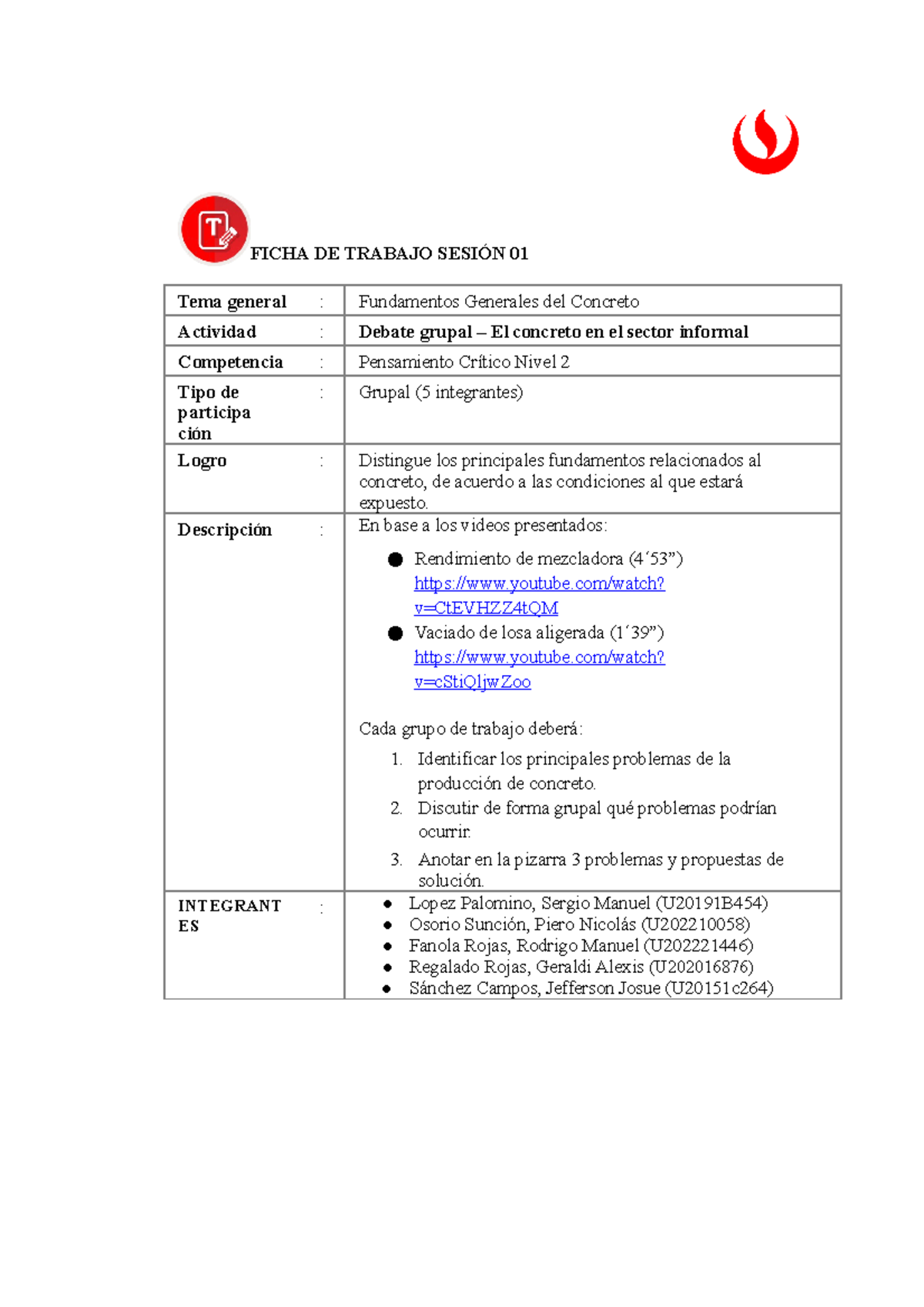 Ficha Grupo 6 S1 - FICHA DE TRABAJO SESIÓN 01 Tema general ...