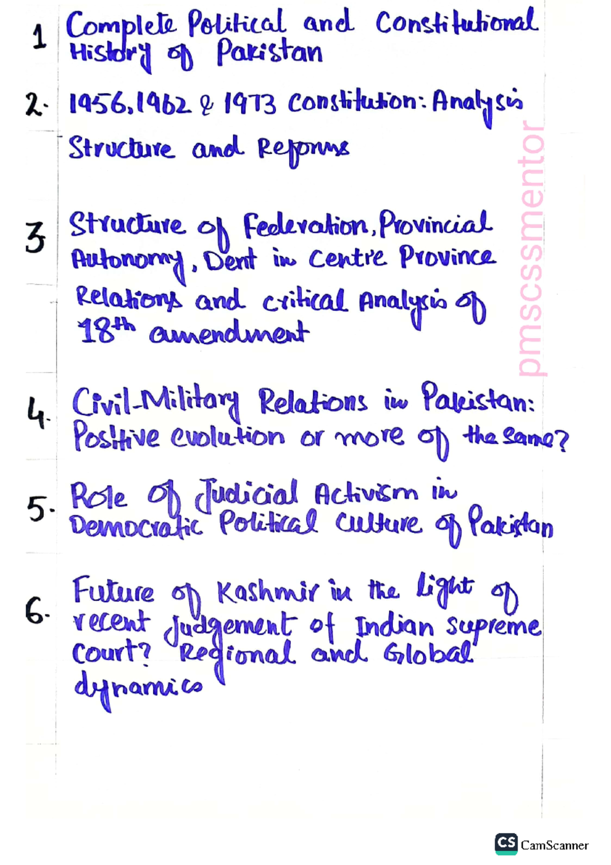 Roadmap of Pakistan Affairs CSS2024-25 - Pakistan Studies - Studocu