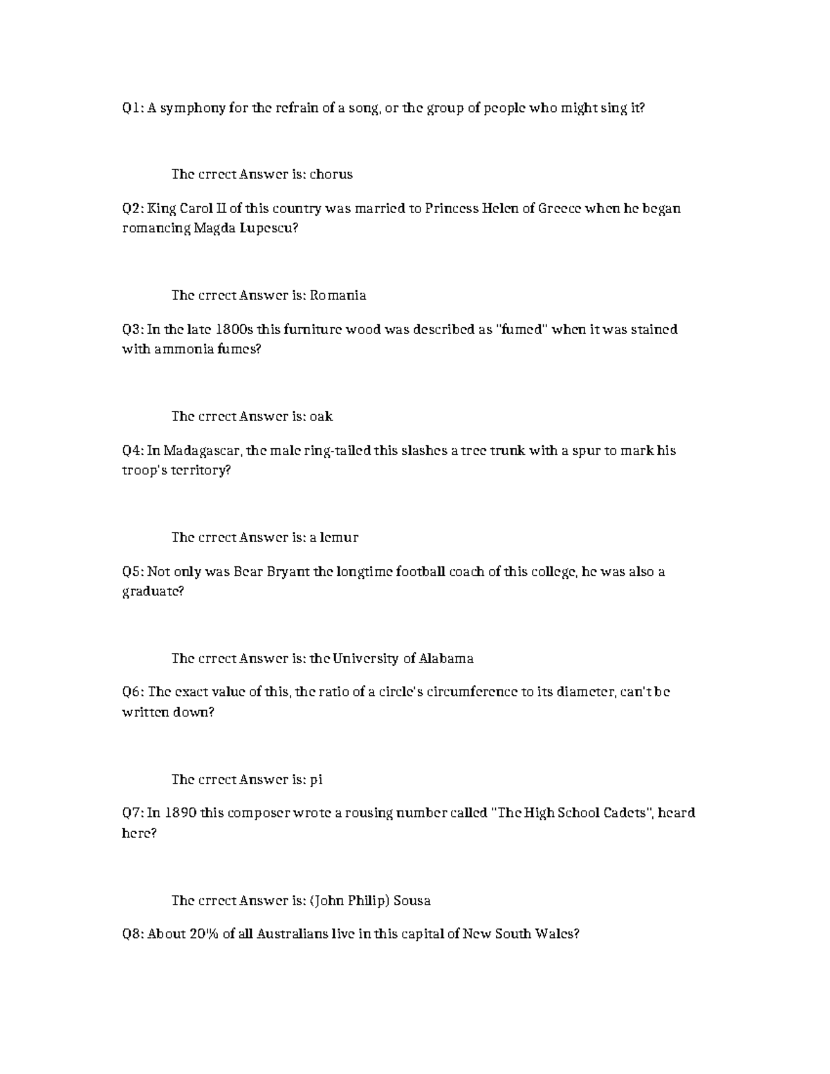 5 Answer Key for QNDY - notes - Q1: A symphony for the refrain of a ...