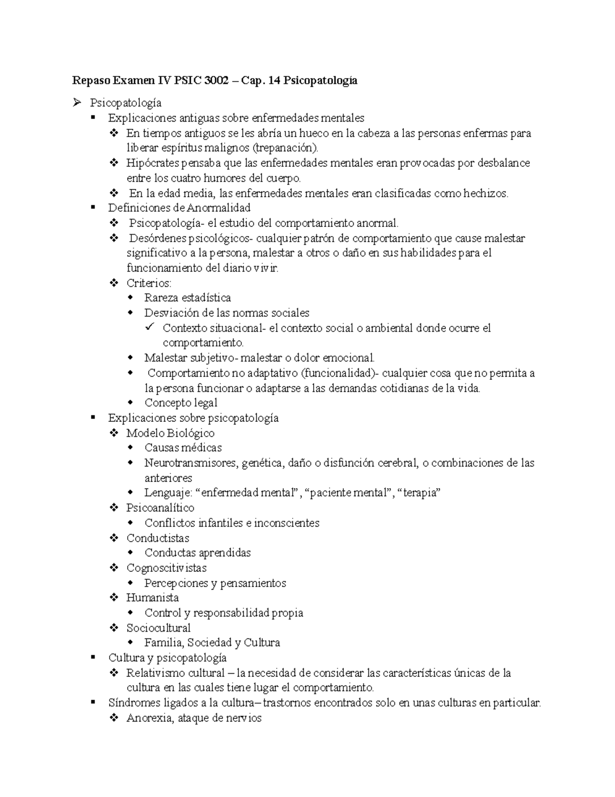 Repaso Examen IV PSIC 3002 - Repaso Examen IV PSIC 3002 – Cap. 14 ...