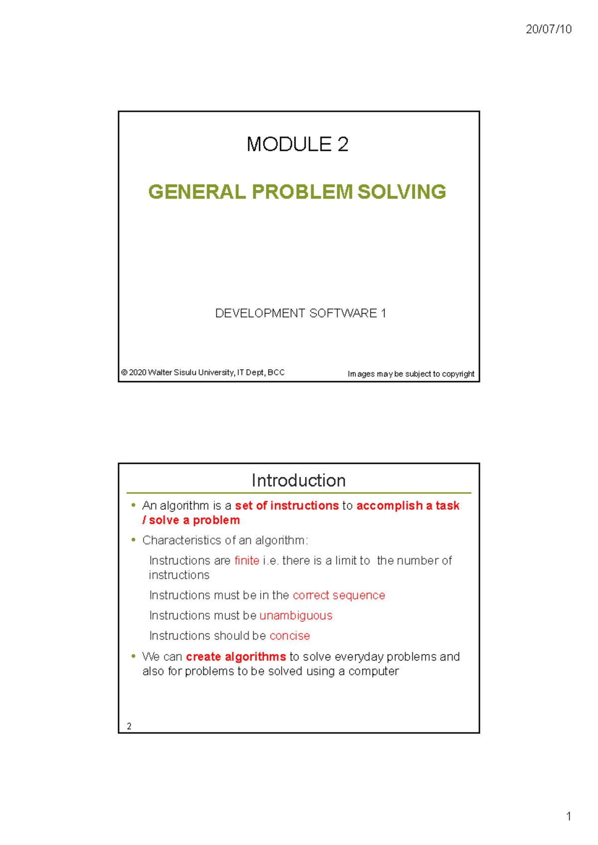 Module 2 - Development Software1, Information and communication ...