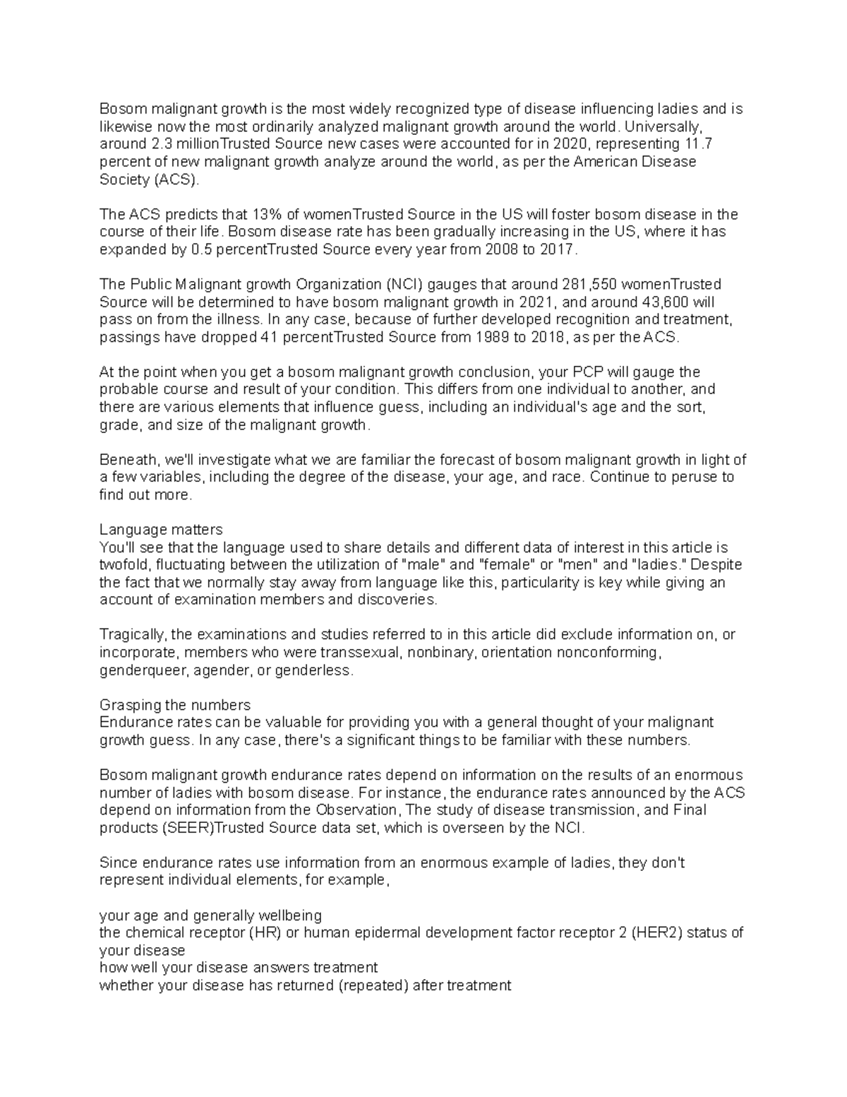 Doc18 - paper - Bosom malignant growth is the most widely recognized ...