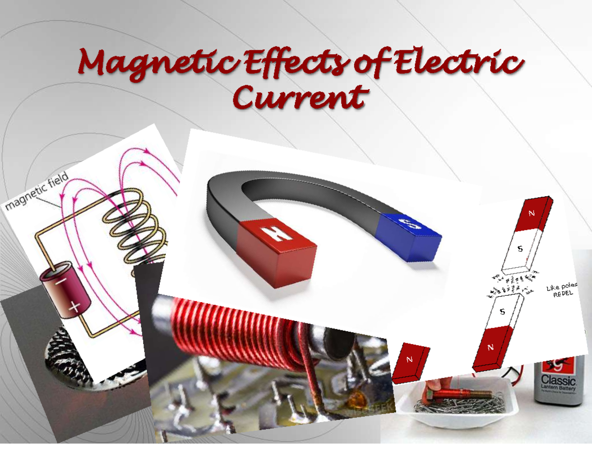 Magnetic field of current full explain notes pdf - Magnetic Effects of ...