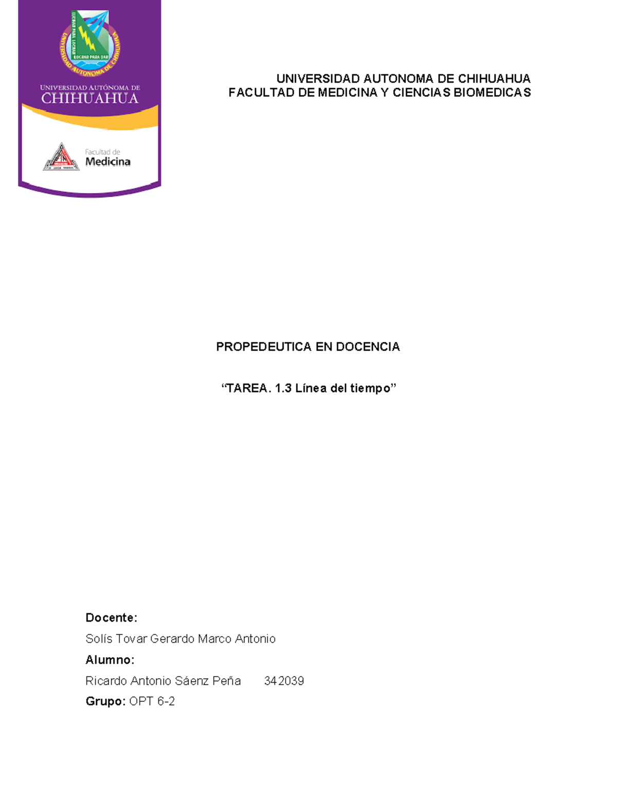 1.3 Línea del tiempo - Tarea de Prope II - UNIVERSIDAD AUTONOMA DE ...