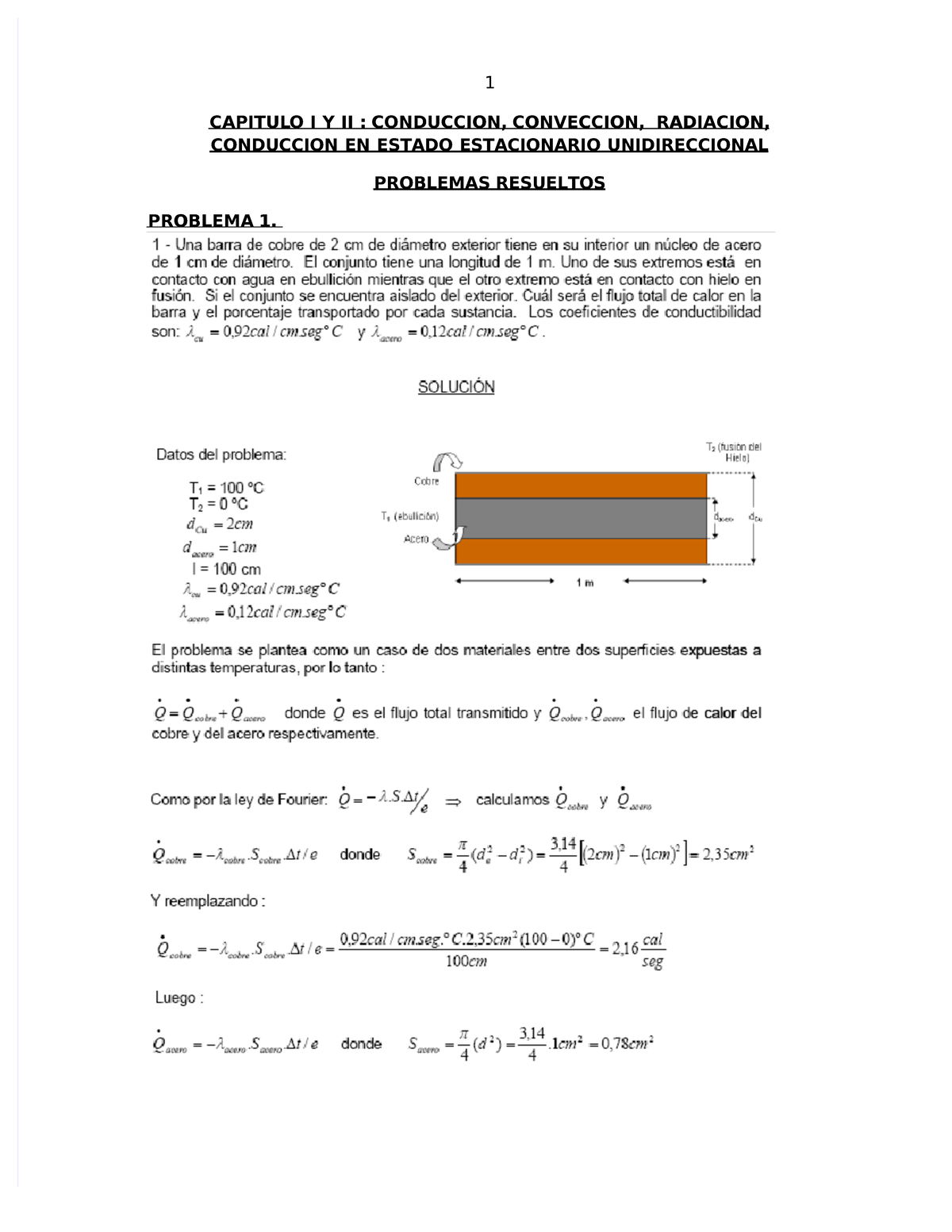 Transferencia de calor ejercicios - 11 CAPITULCAPITULO I Y II : O I Y II : CONDUCCION ...