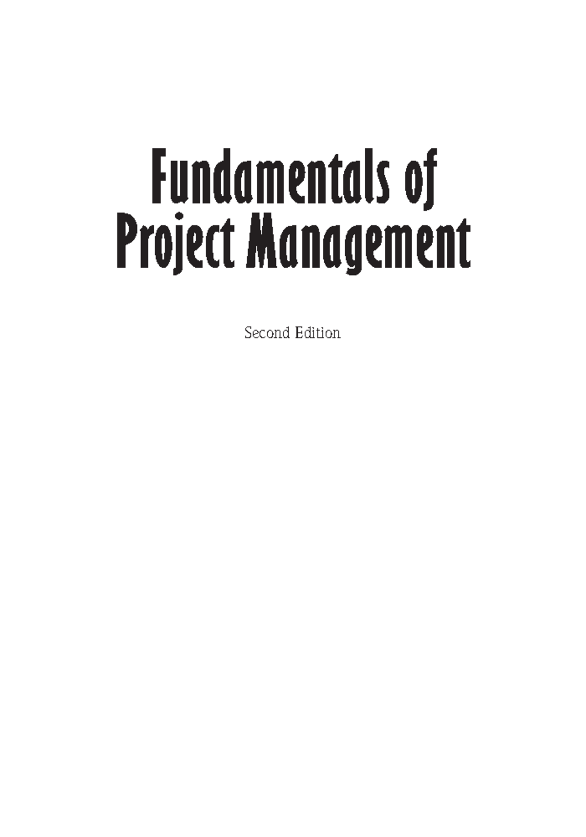 Fundamentals of project management 2nd - Fundamentals of Project ...