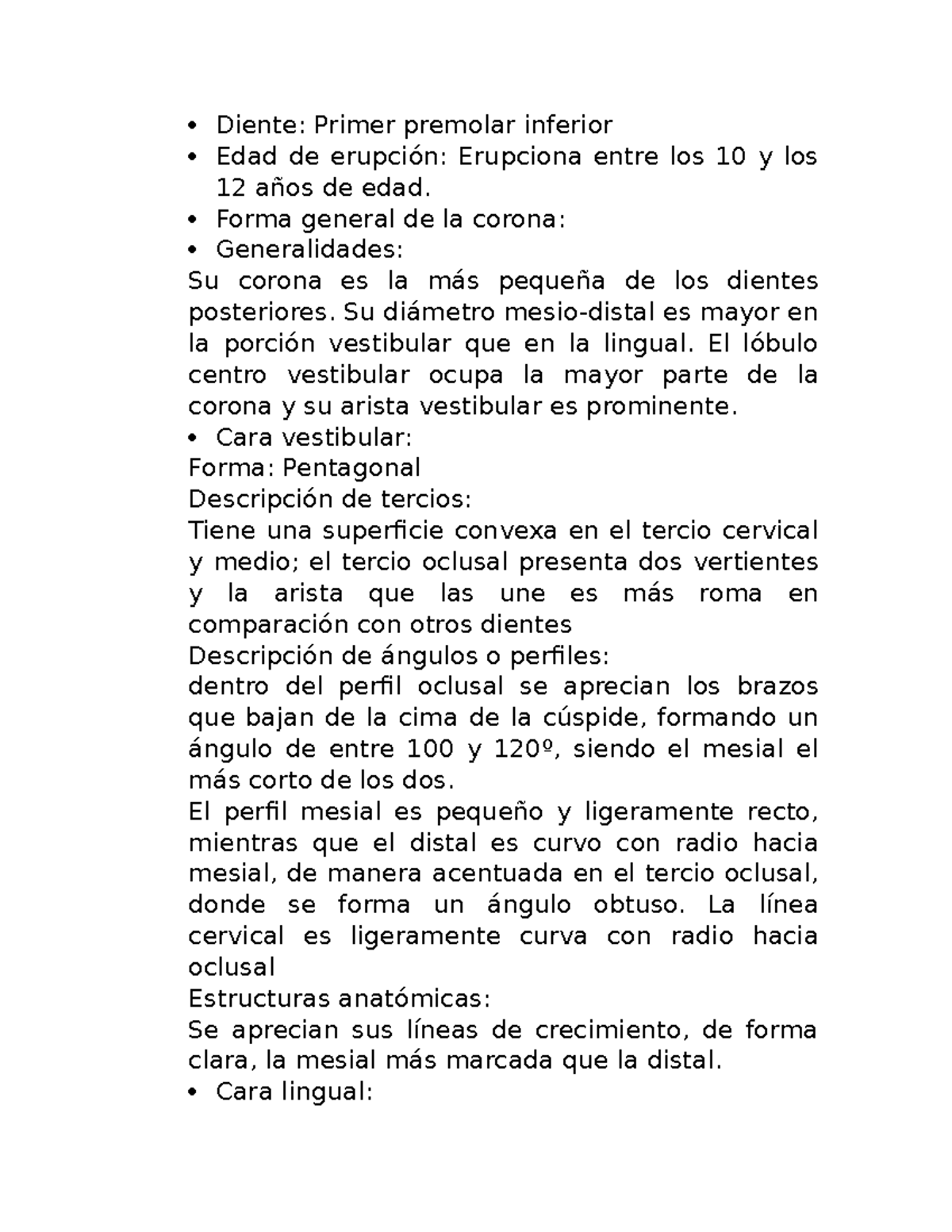 Primer Y Segundo Premolar Inferior - Diente: Primer premolar inferior ...