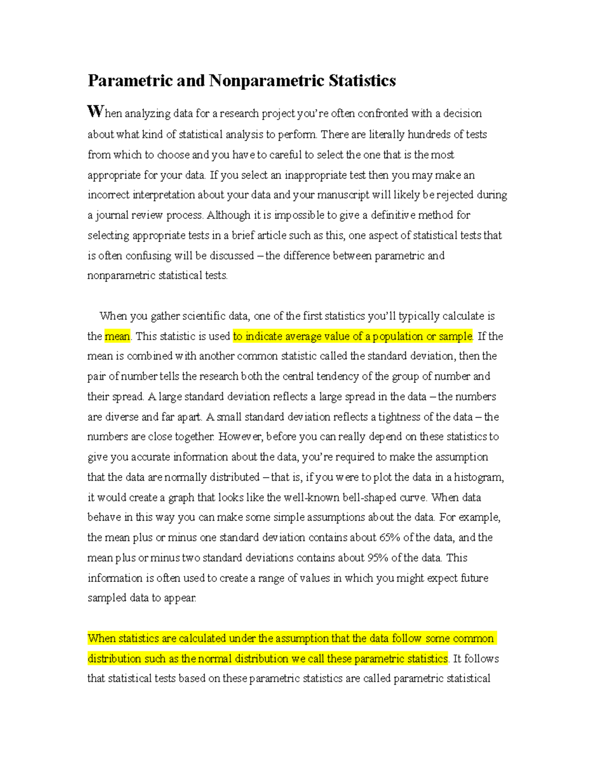 Unit 6 Overview - PSY 205 - Quantitative Methods in Psychology Summer ...