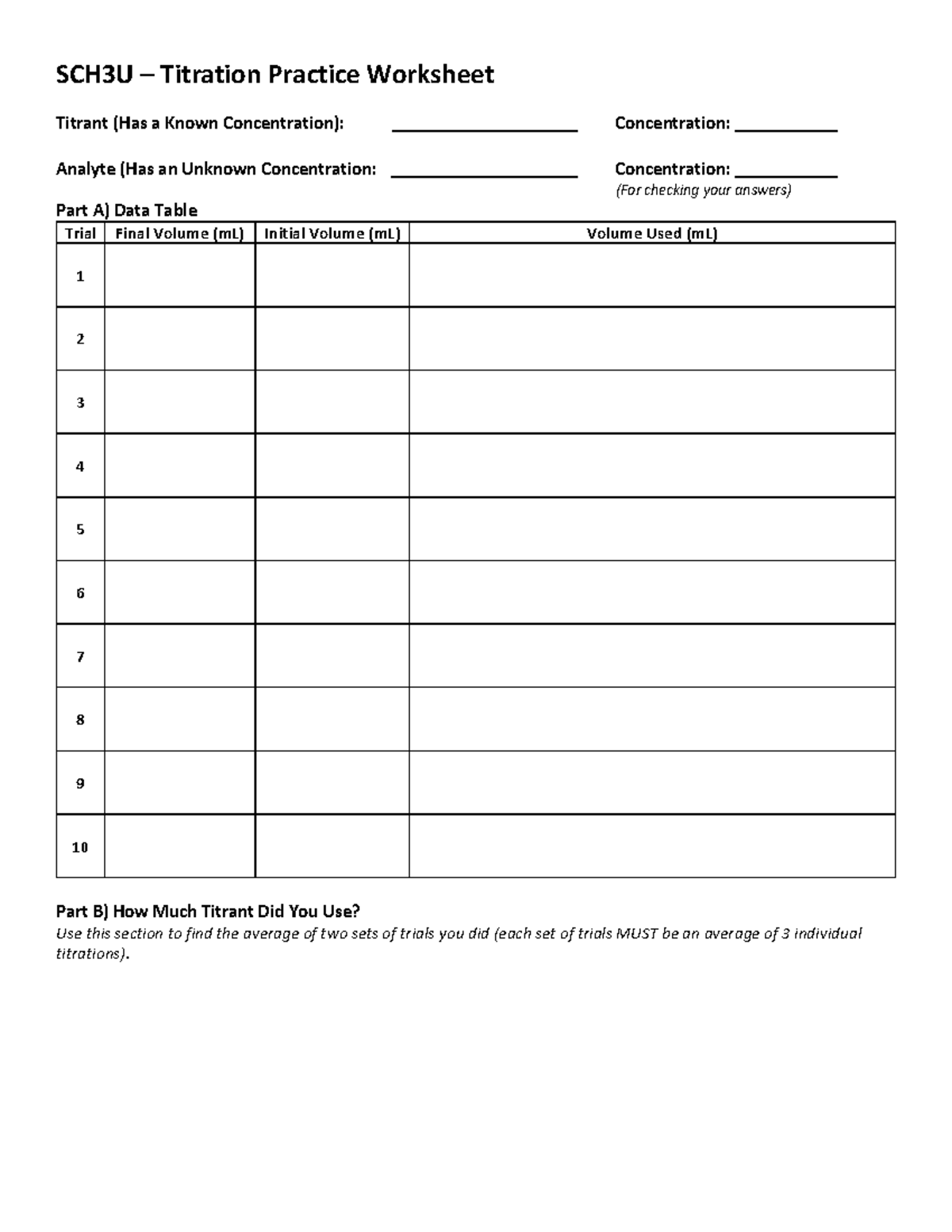 SCH3U - Acid Base Labs - 02 Titration Trial Lab - SCH3U – Titration ...