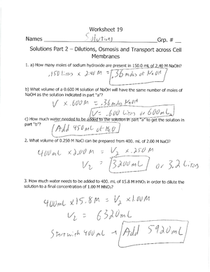 Experiment 9 - Amanda Crain CHEM 107 – EXPERIMENT # I ONLY DID TWO ...