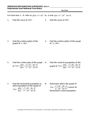 Worksheet for Trig - et Find the exact values of the six trigonometric ...
