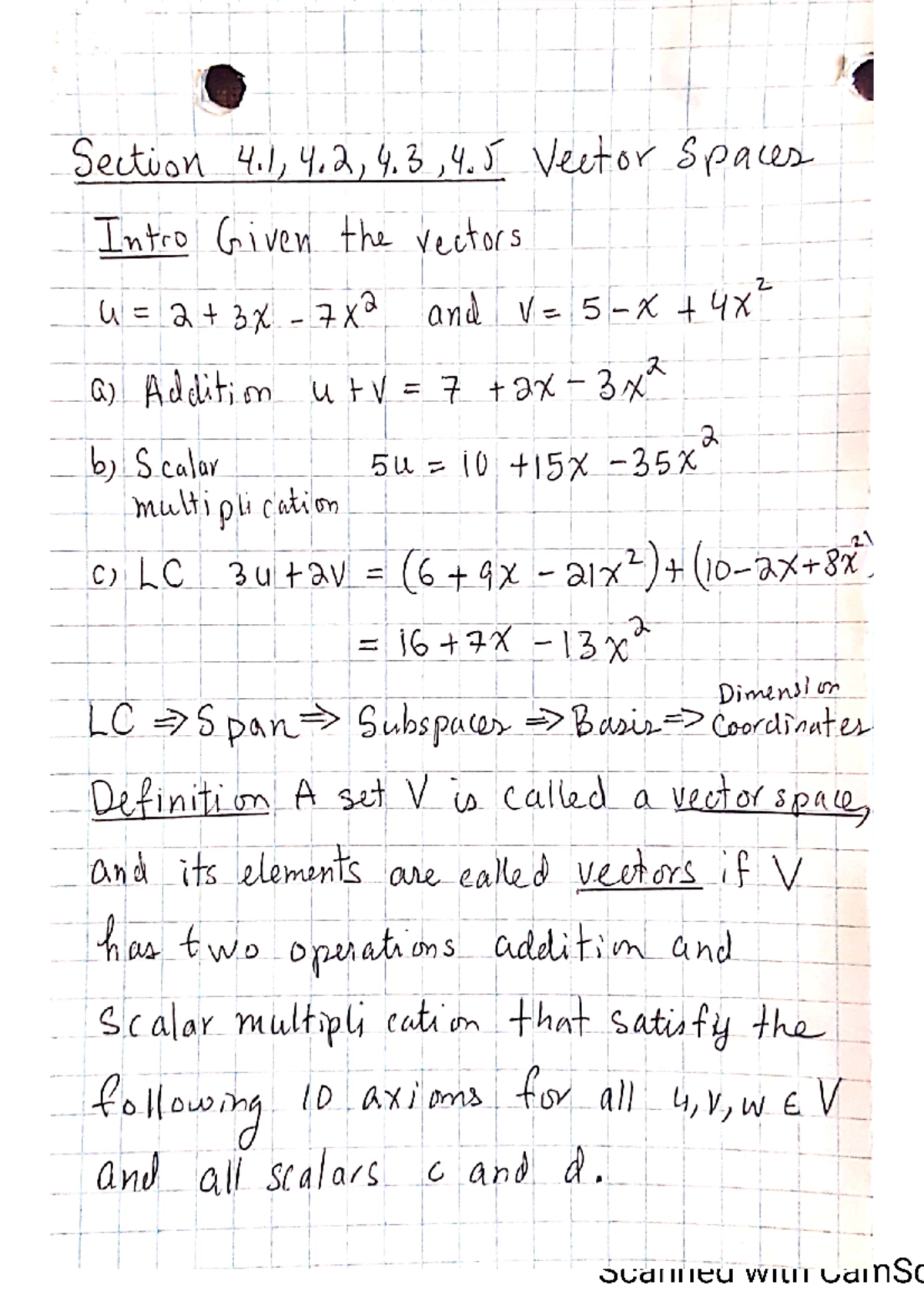 NYC-Chapter-4-Vector-Spaces-Part-A - Section 4,4,4,4 Vector Spaces Intro Given the vectors and a ...