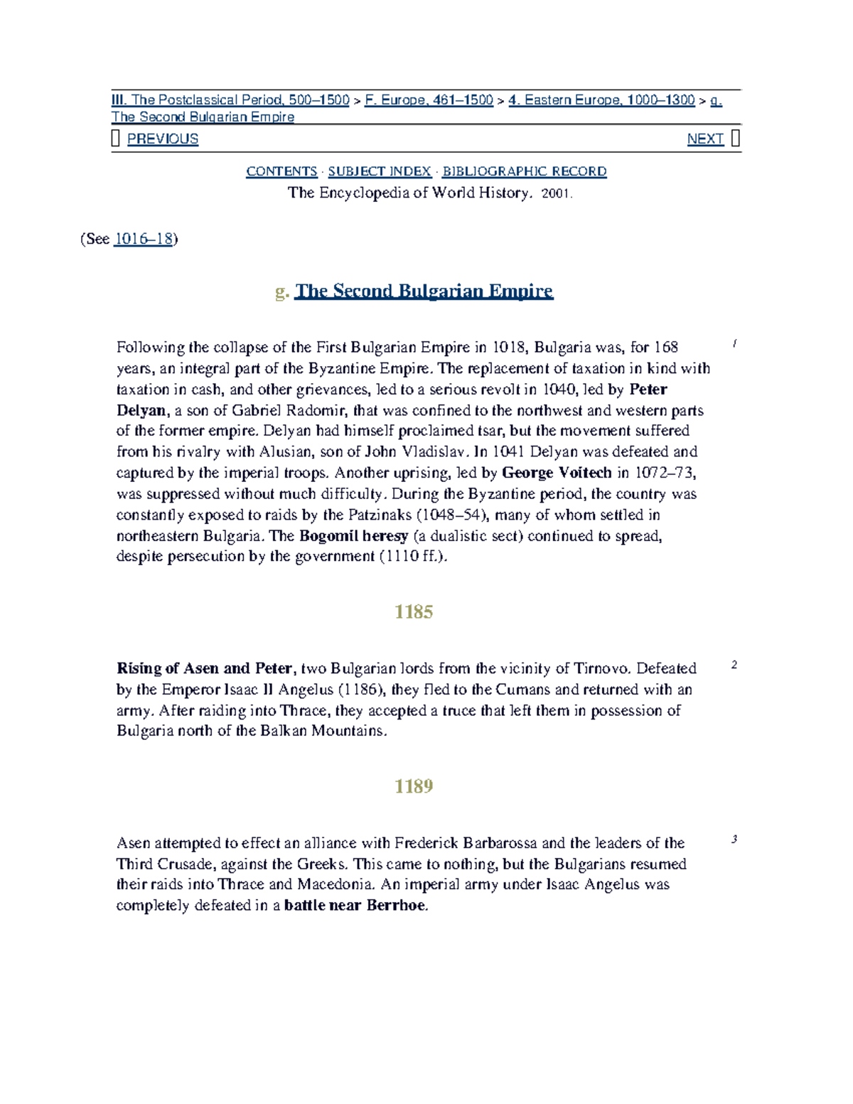 The Encyclopedia of World History The Encyclopedia of World History ...