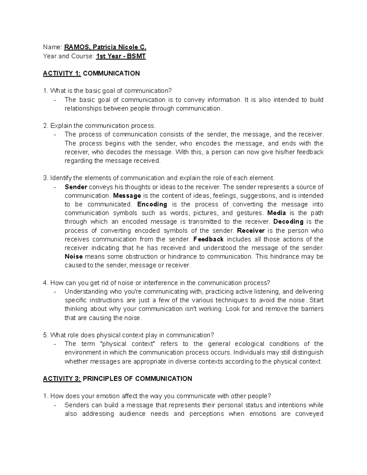 Ramos (Purposive Communication) - Name: RAMOS, Patricia Nicole C. Year ...