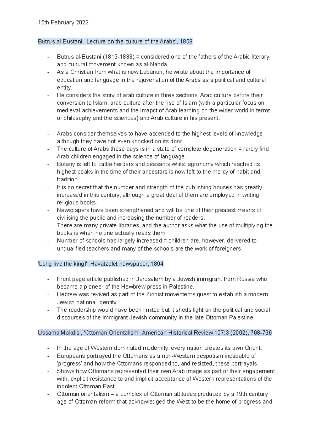 Shifting Identities in the Ottoman Arab Provinces - Butrus al-Bustani ...