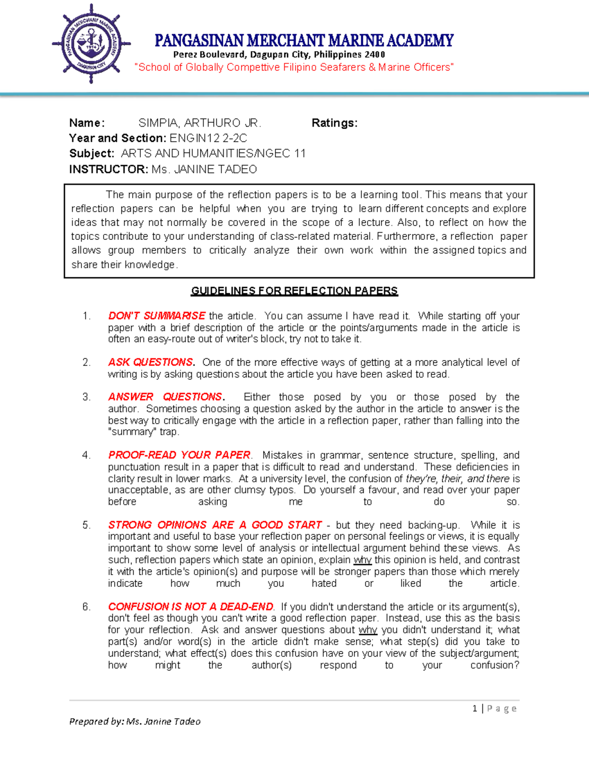 Simpia - Educational file for this course. I hope to make an impact by ...