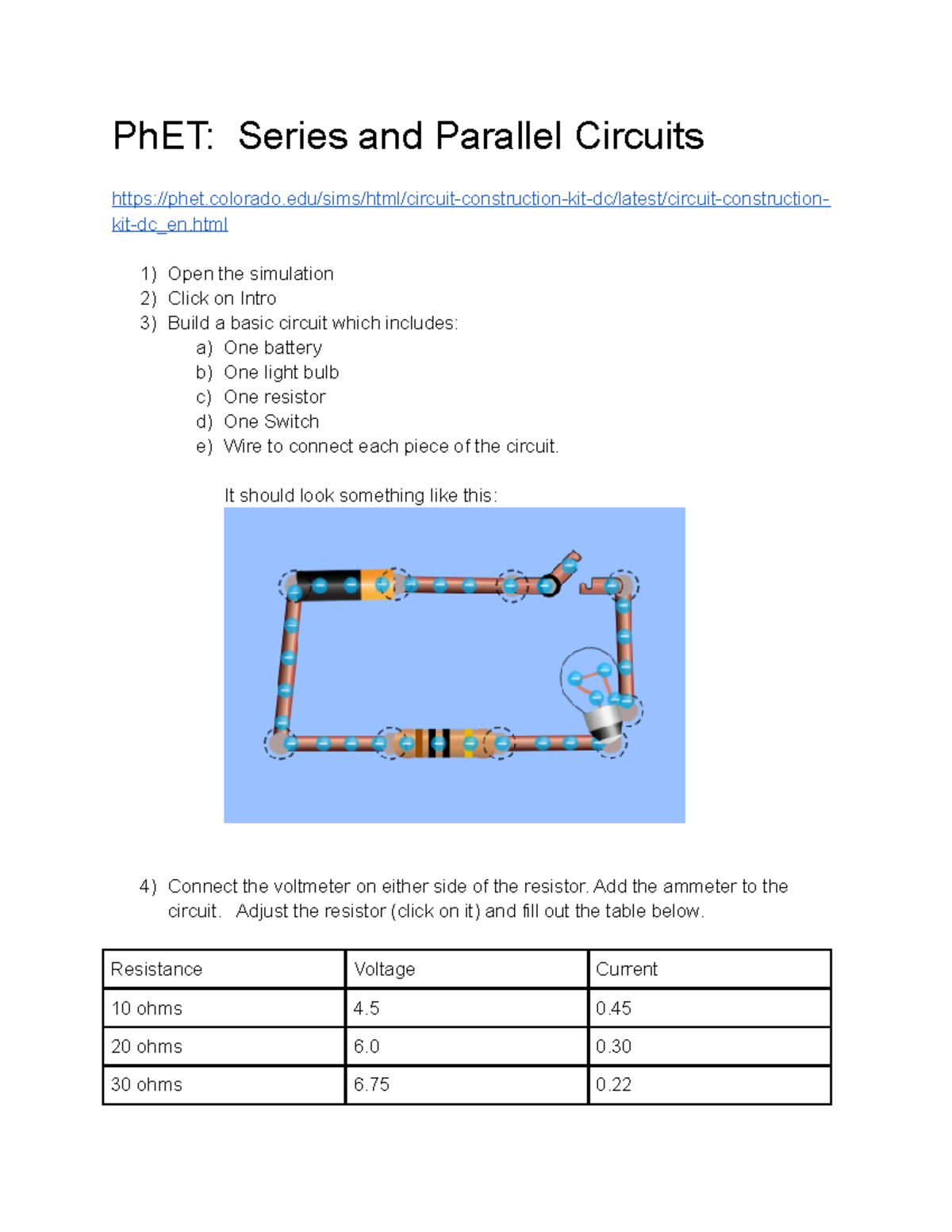 Ph ET Series and Parallel Circuits - - Studocu