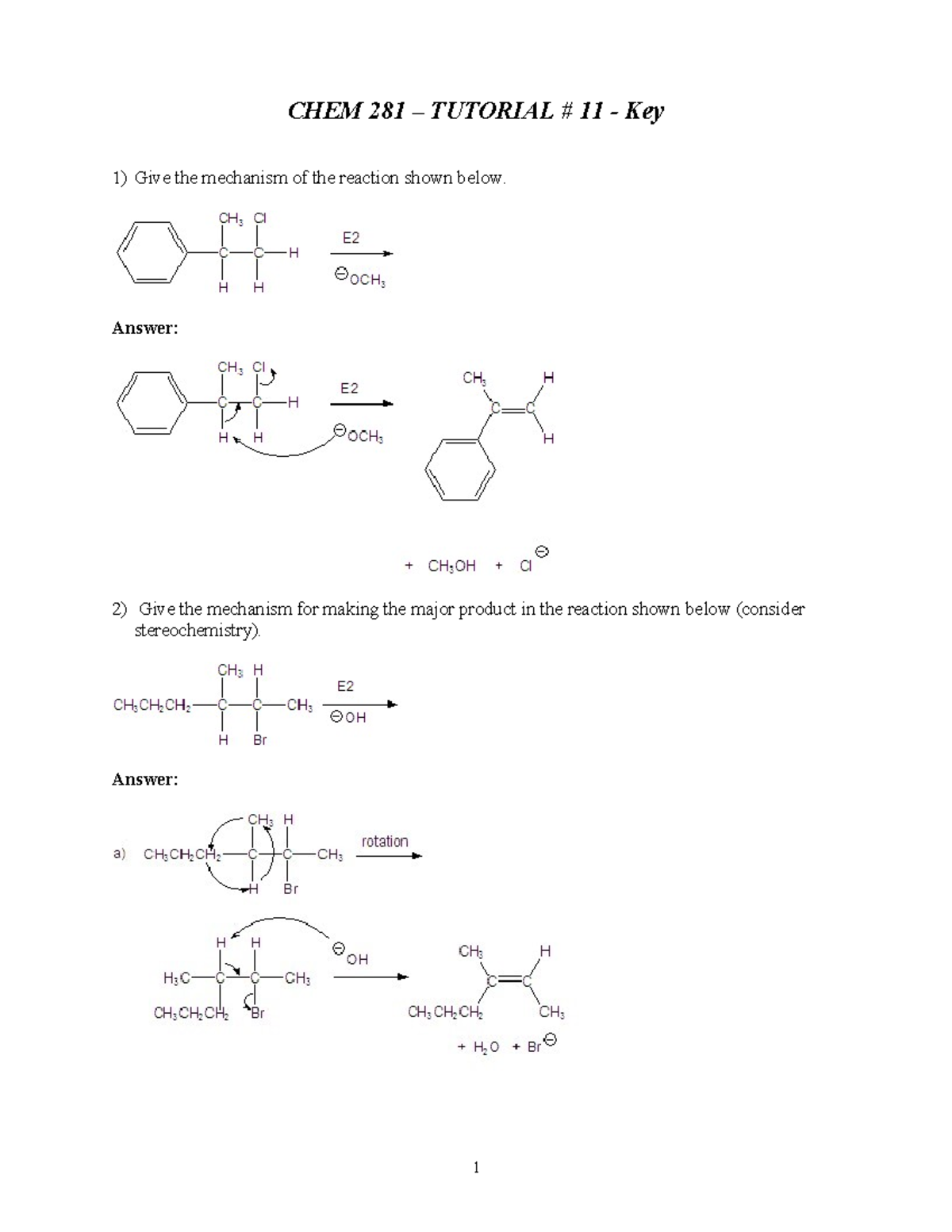 Tutorial 11 Ans Week 11 Answer Key Warning Tt Undefined Function 32 Chem 281 Tutorial