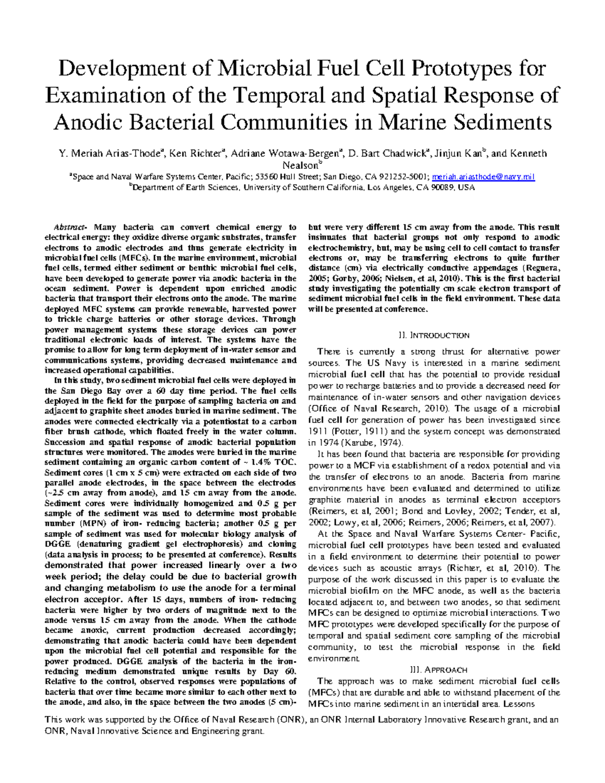 ADA610308 - Science project - This work was supported by the Office of ...