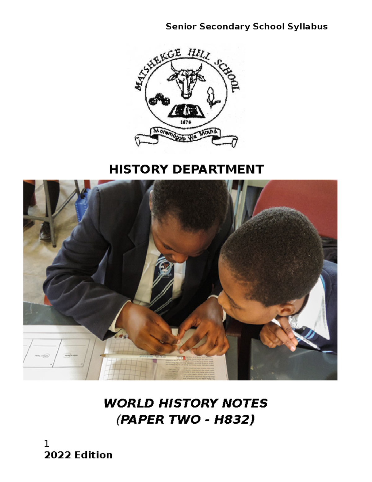 World History- 2021 Edition - HISTORY DEPARTMENT WORLD HISTORY NOTES ...