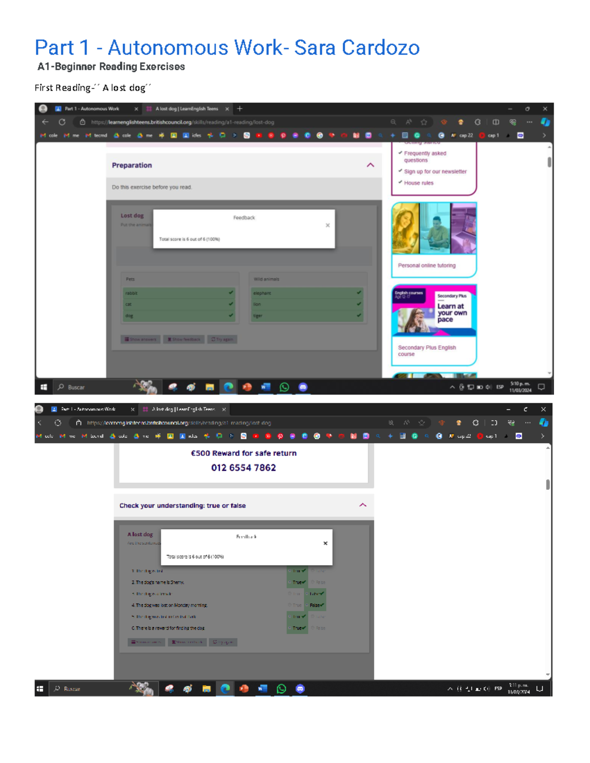 Part 1 - Autonomous Work- Sara Cardozo - ingenieria en prevencion de riesgos - Part 1 ...