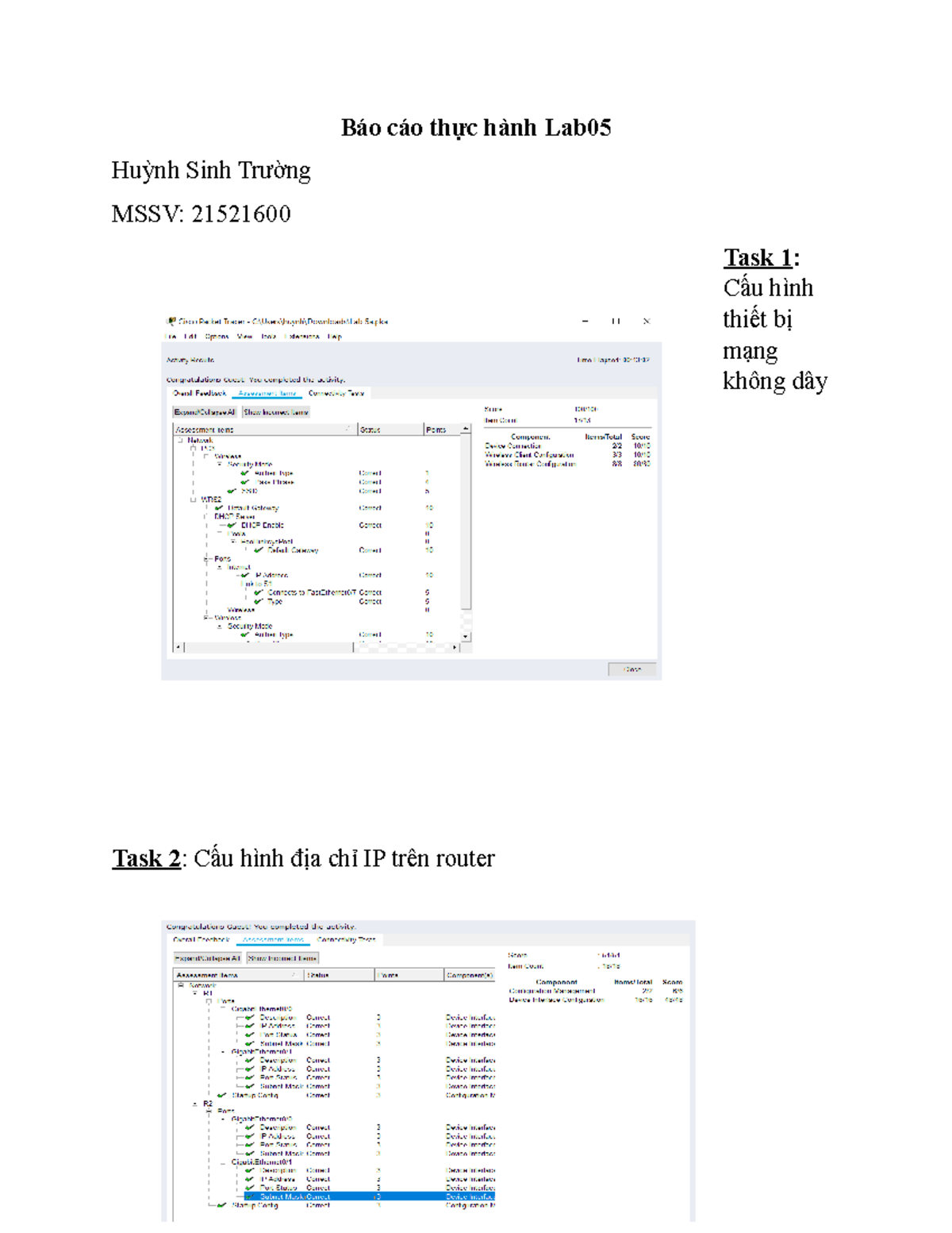 Huynh Sinh Truong 21521600 Lab05 - Báo cáo thực hành Lab Huỳnh Sinh ...