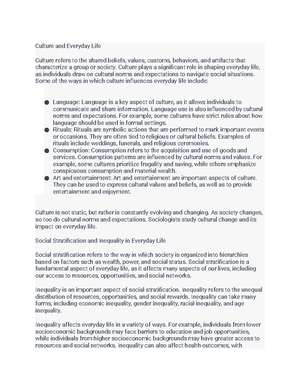 Sociology of Everyday Life 1-2 - Theoretical Approaches to the Study of ...