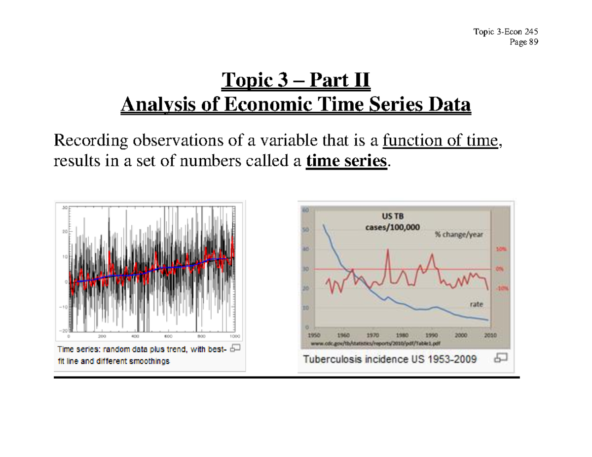Tp3part3 - Lecture notes 3 - Topic 3 – Part II Analysis of Economic ...