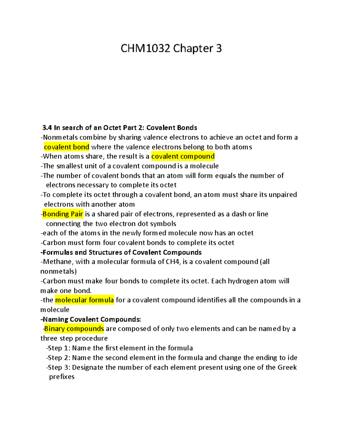 CHM1032 Online Lecture Notes Chapter 3 - CHM1032 Chapter 3 3 In search ...