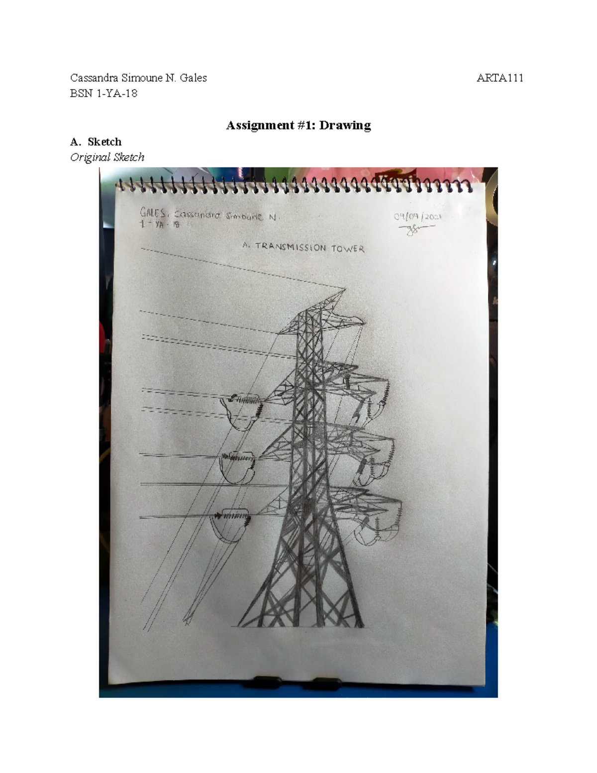 Gales, C. (1-YA-18) ARTA111 Assignment#1 - Cassandra Simoune N. Gales ...