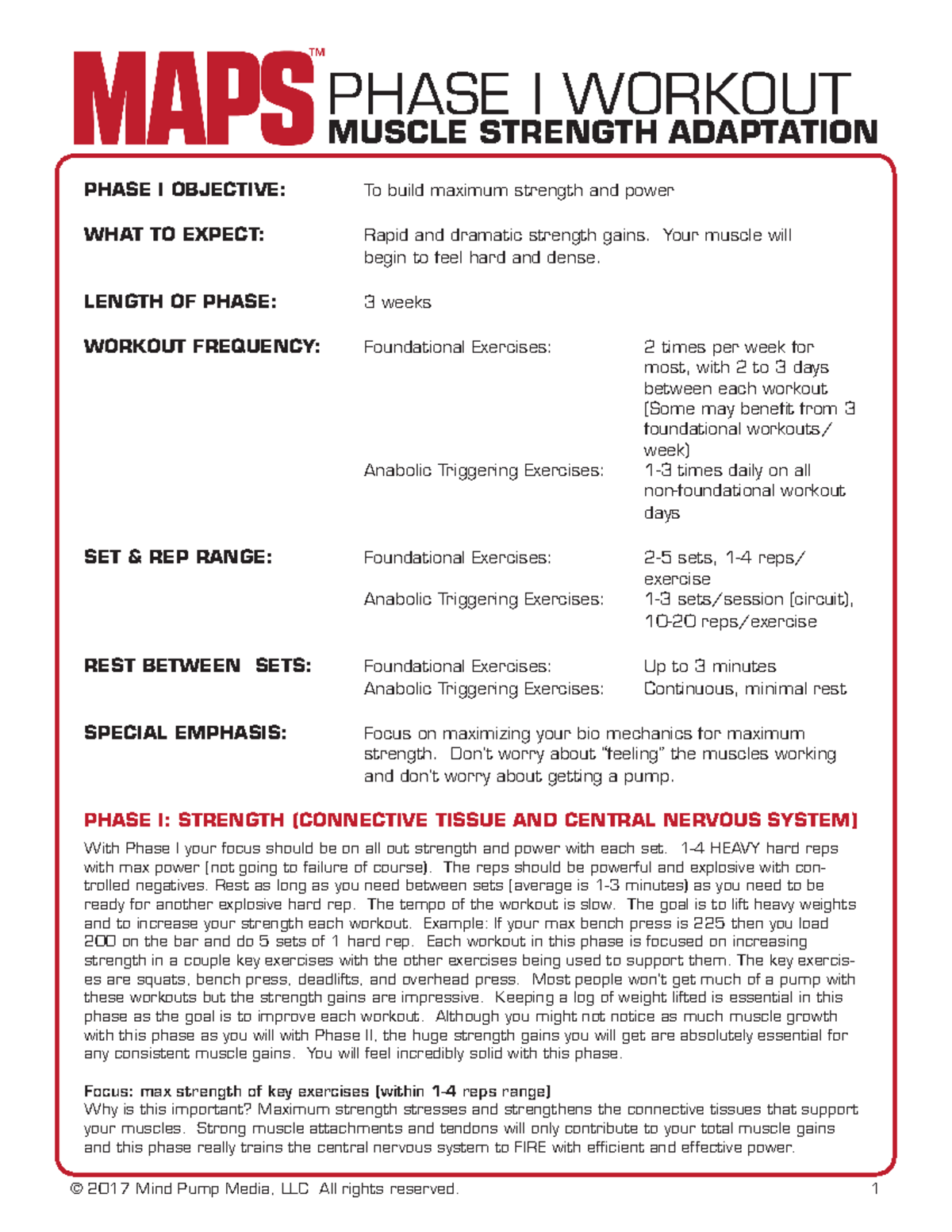 Anabolic Phase I Blueprint v4 - PHASE I WORKOUT MUSCLE STRENGTH ...