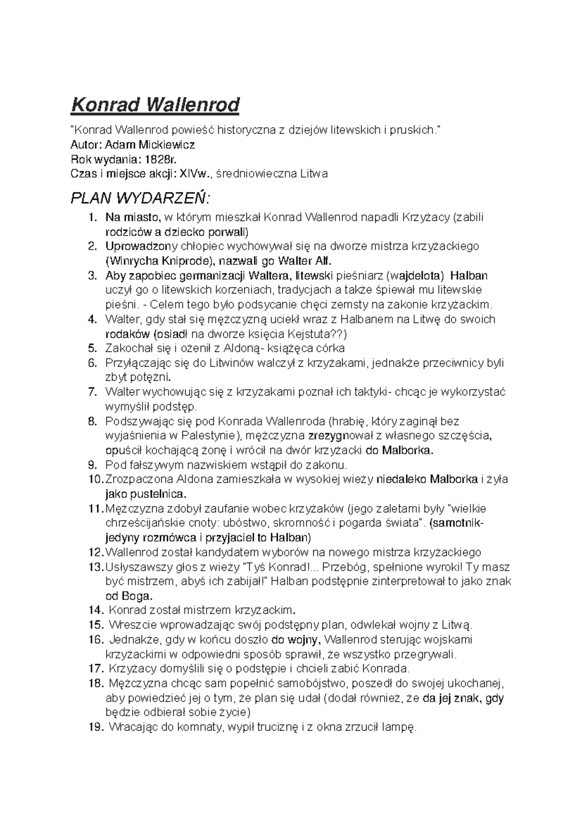 konrad wallenrod adam mickiewicz juliusz slowacki romantyzm jezyk ...